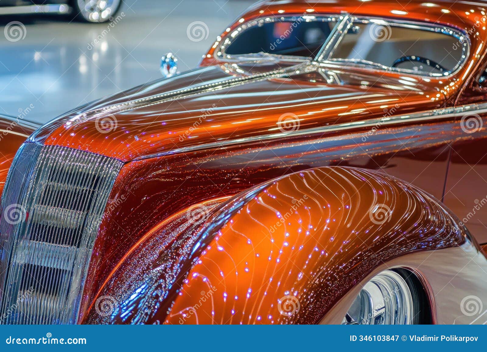 A Shiny Red Car on Display in a Modern Showroom Stock Image - Image of ...