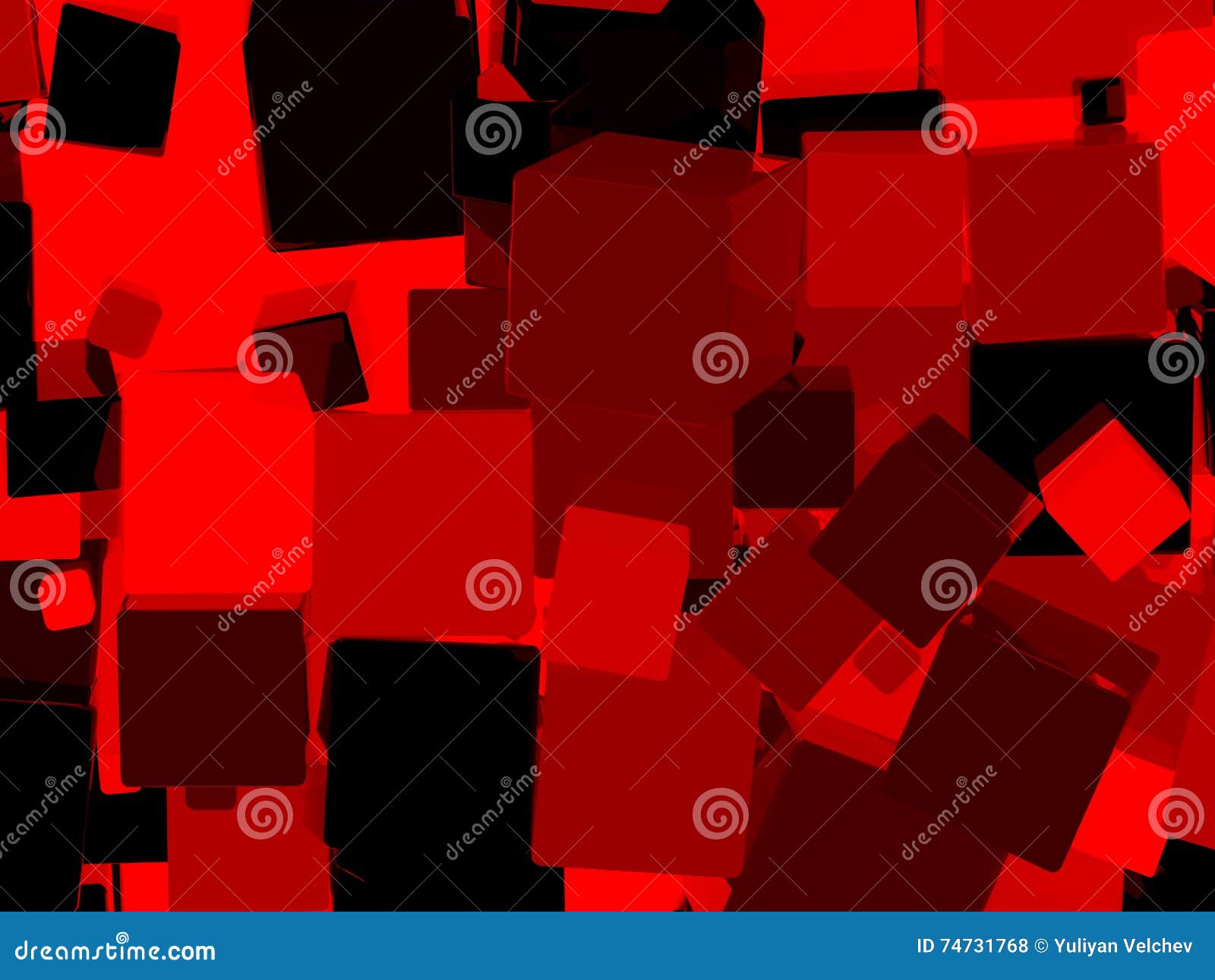 Shiny red cube background stock illustration. Illustration of light ...