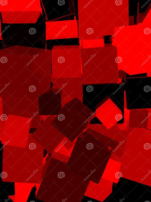 Shiny red cube background stock illustration. Illustration of ...