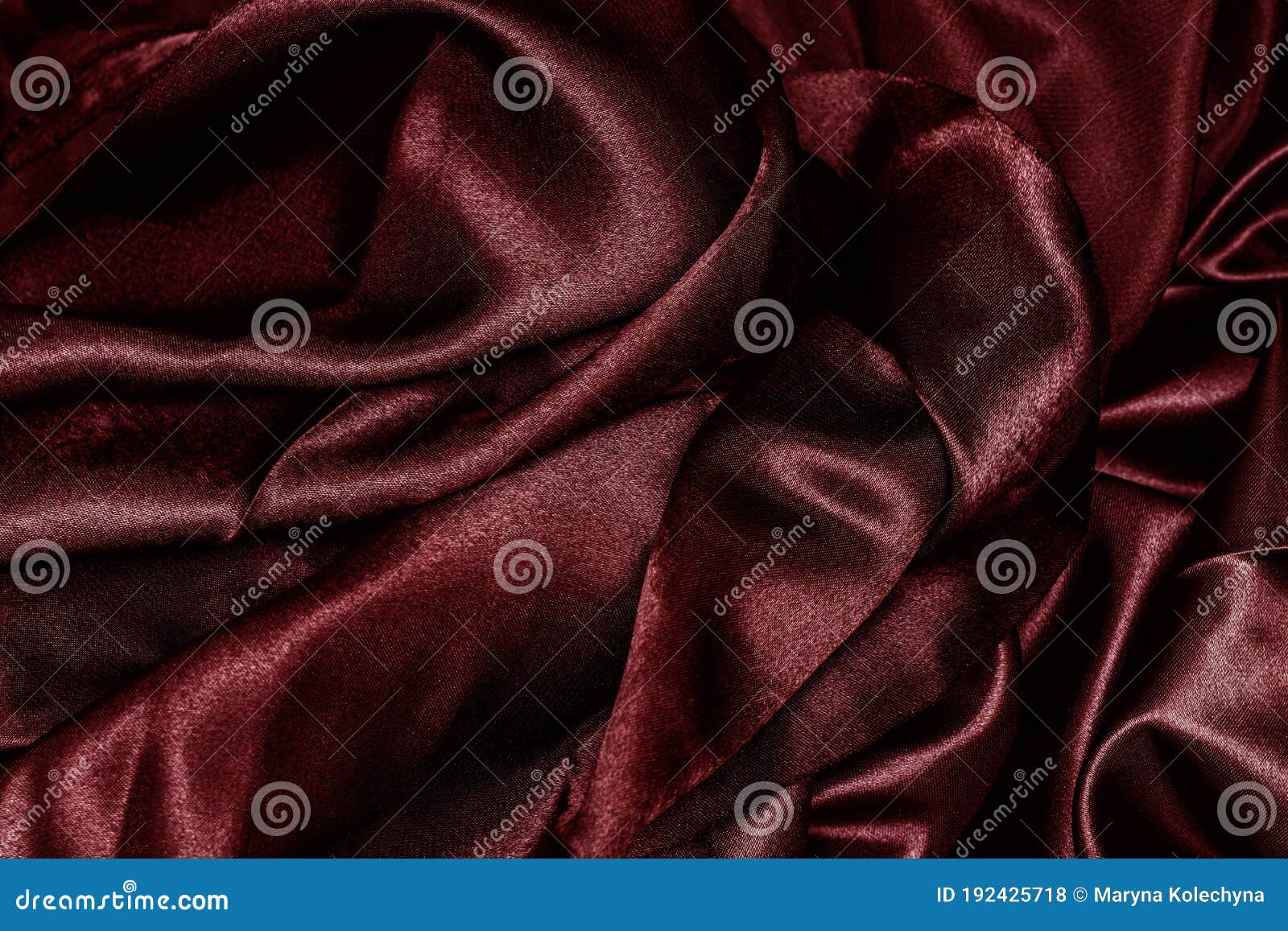 Shiny Red Fabric. Red Wavy Fabric Background Stock Photo - Image of ...