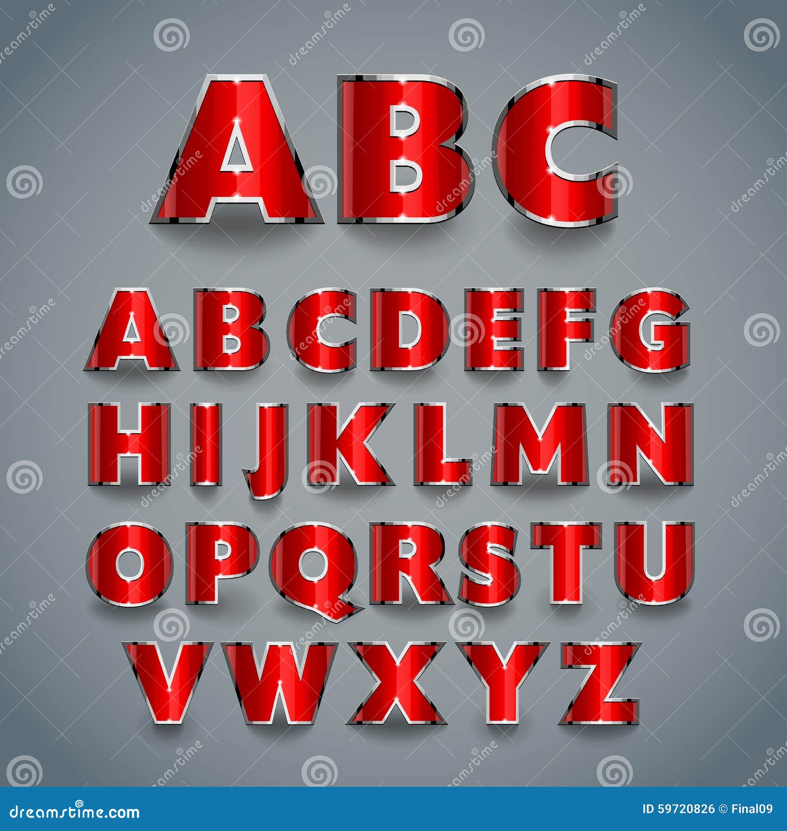 Shiny Red Font. Alphabet Design Stock Vector - Illustration of message ...