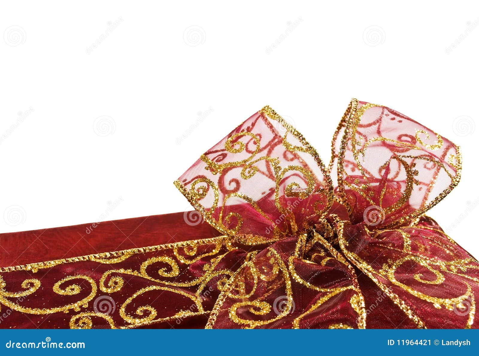 Shiny red gift box bow stock image. Image of bottom, color - 11964421