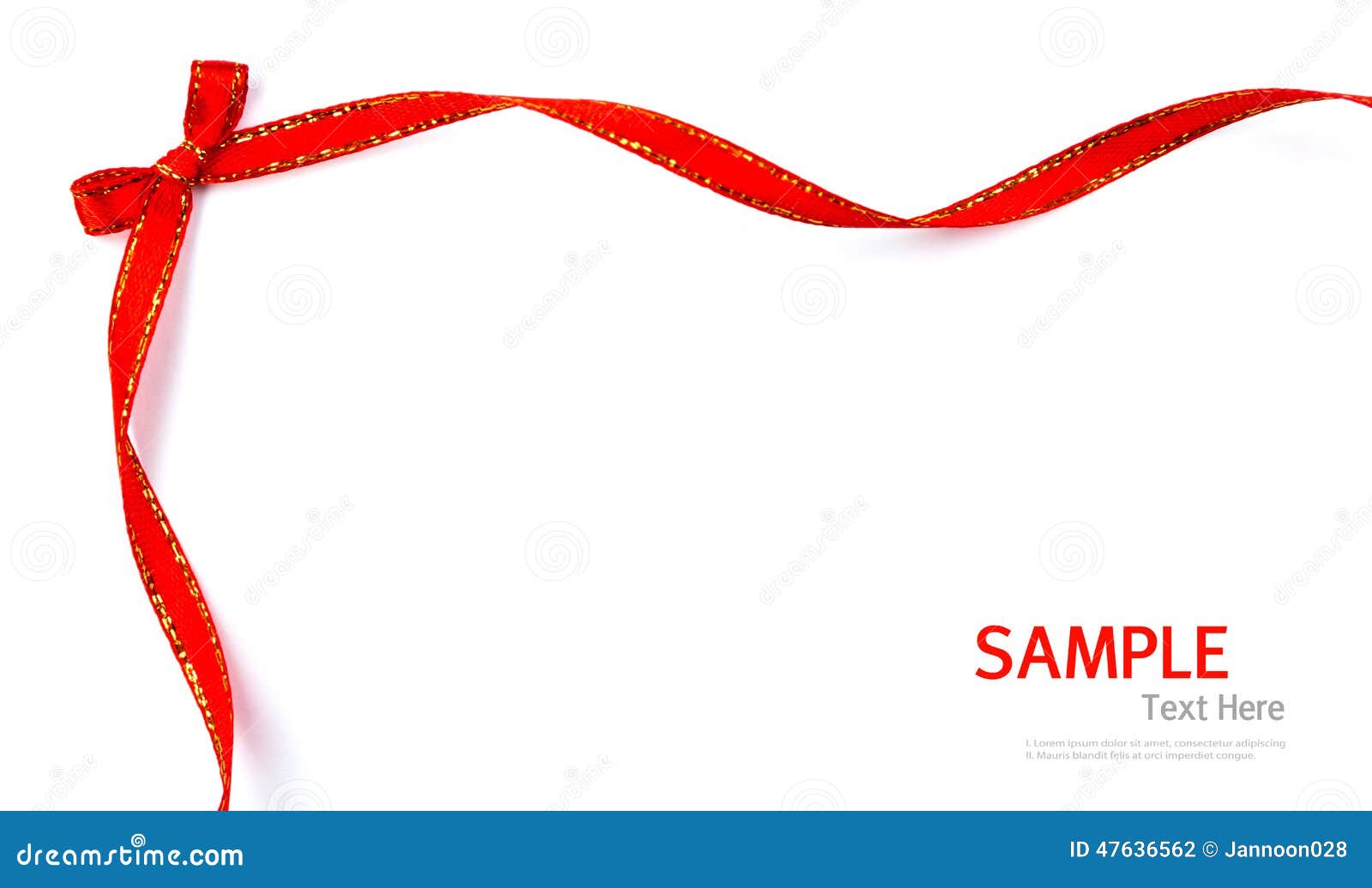 Red Ribbon Border Design