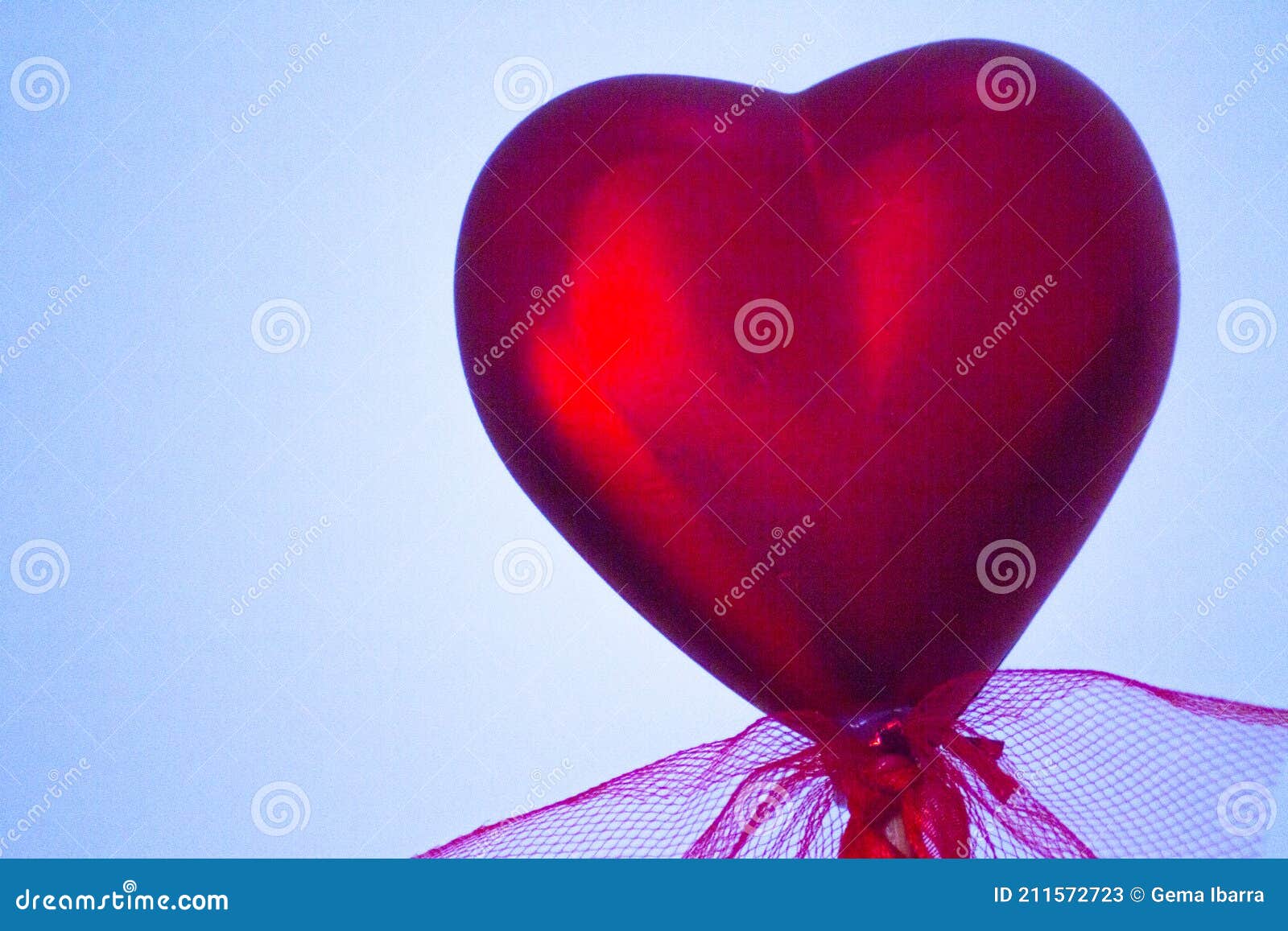 Shiny Red Heart on Rainbow Background Stock Image - Image of abstract ...