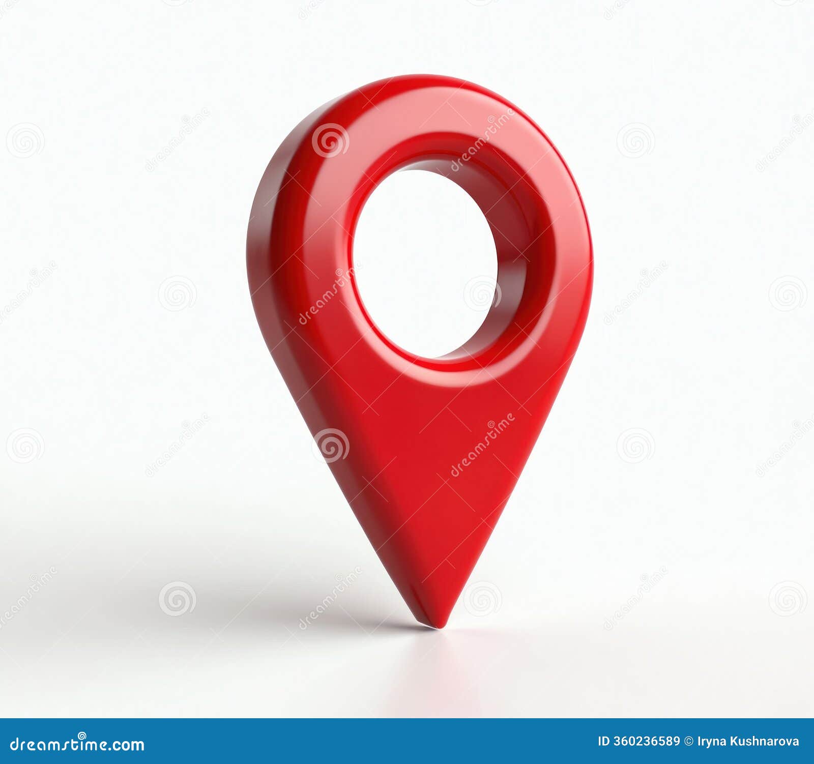 Shiny Red Pin Indicates Delivery Location, Destination. 3D Render ...