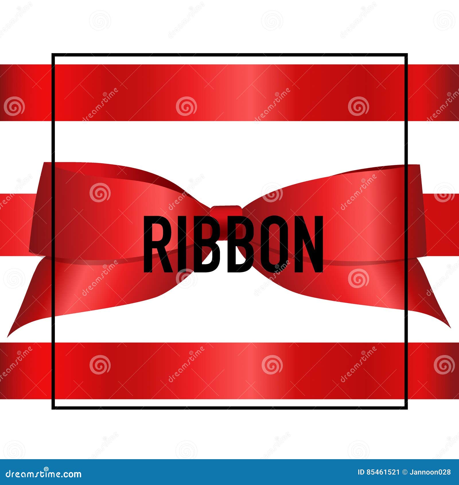 Shiny Red Ribbon. Vector Illustration Stock Vector - Illustration of ...