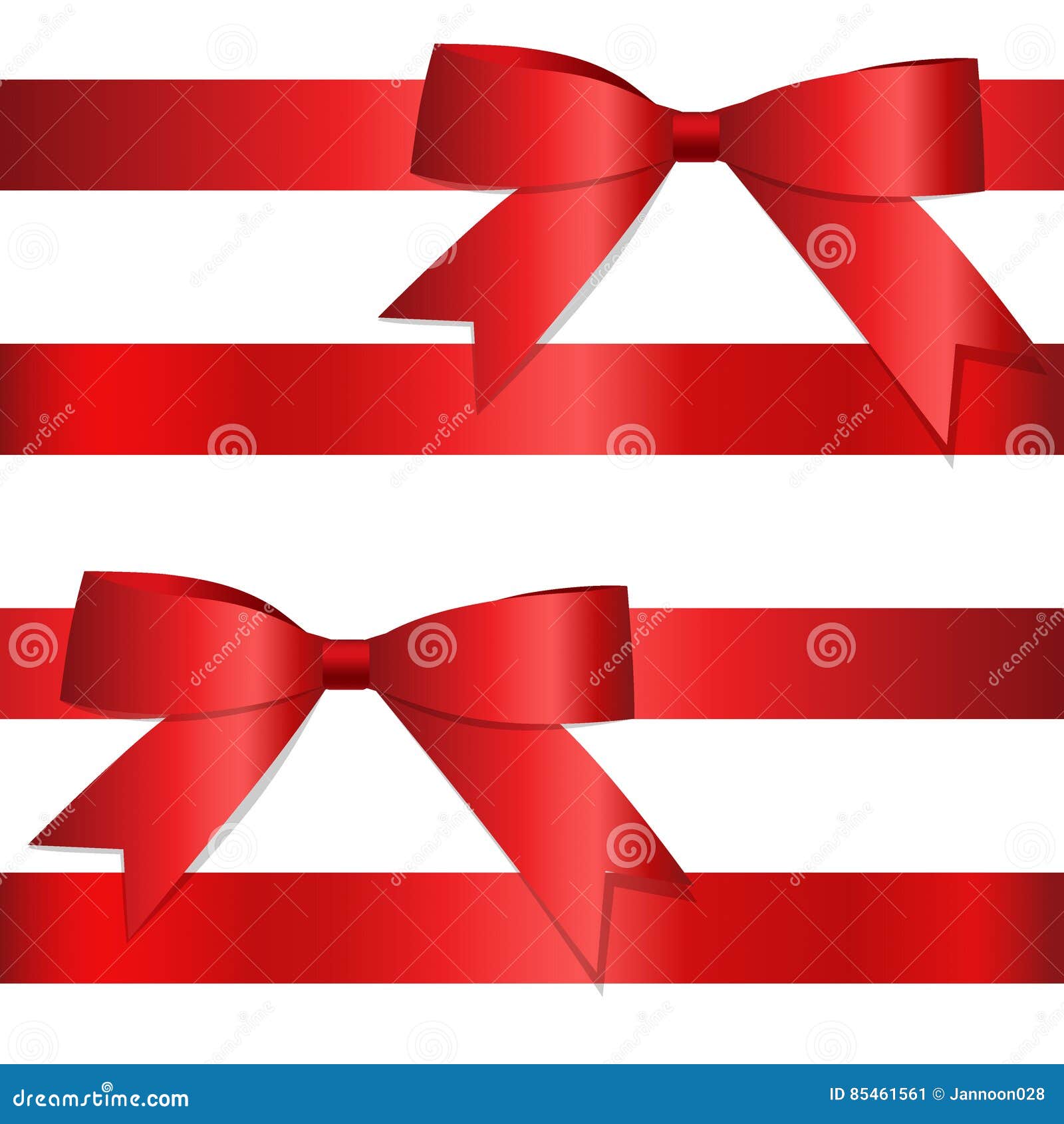 Shiny Red Ribbon. Vector Illustration Stock Vector - Illustration of ...