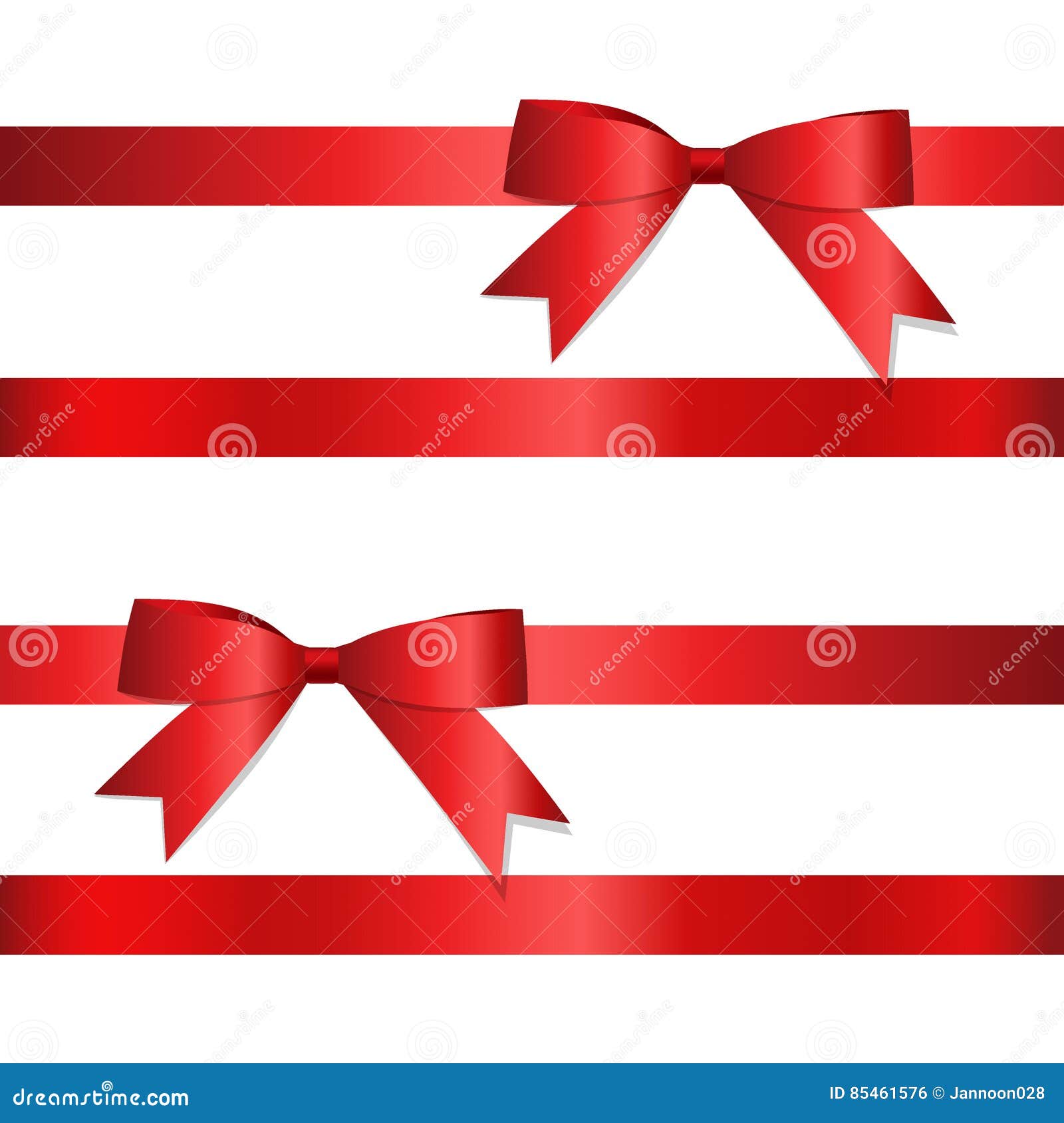 Shiny Red Ribbon. Vector Illustration Stock Vector - Illustration of ...