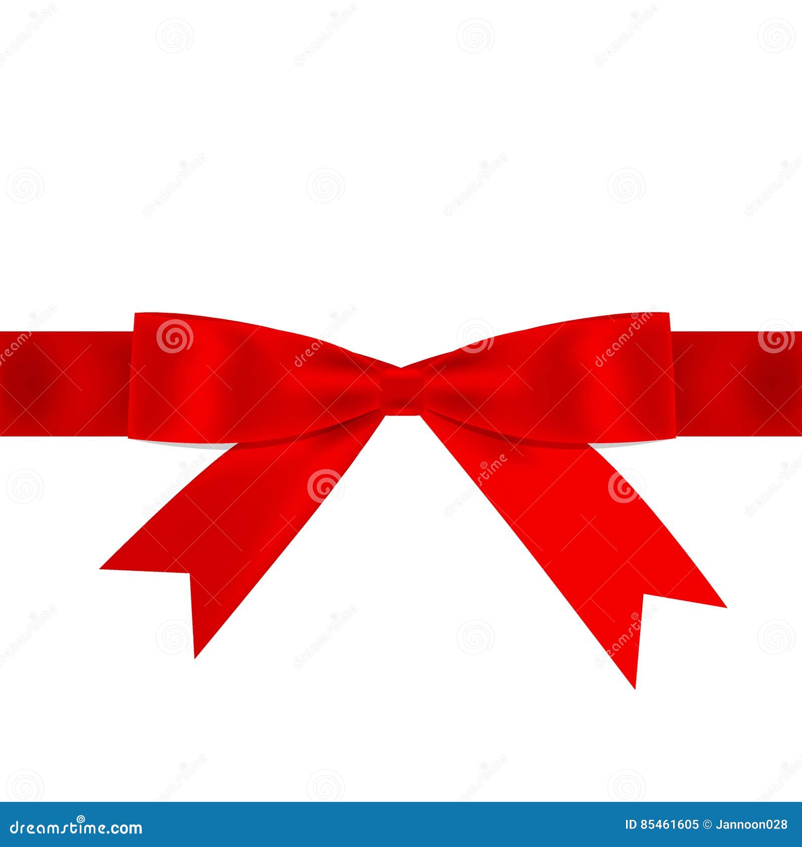 Shiny Red Ribbon. Vector Illustration Stock Vector - Illustration of ...