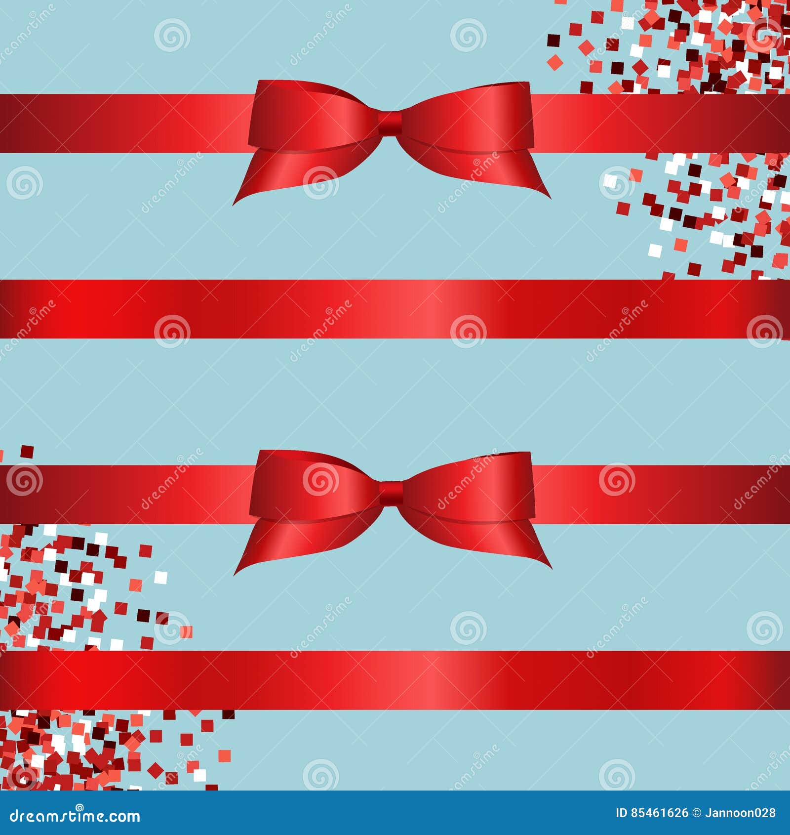 Shiny Red Ribbon. Vector Illustration Stock Vector - Illustration of ...
