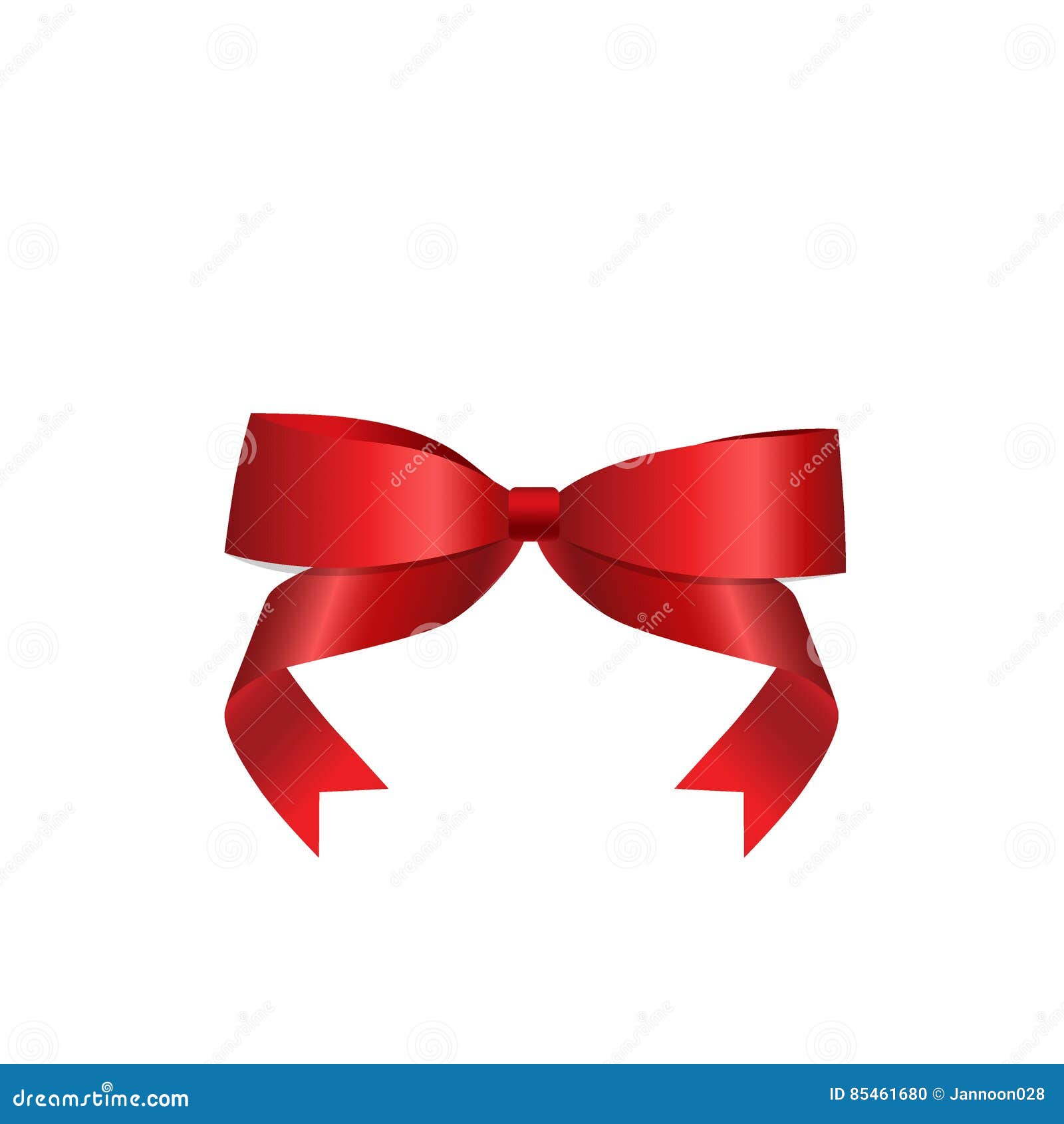 Shiny Red Ribbon. Vector Illustration Stock Vector - Illustration of ...