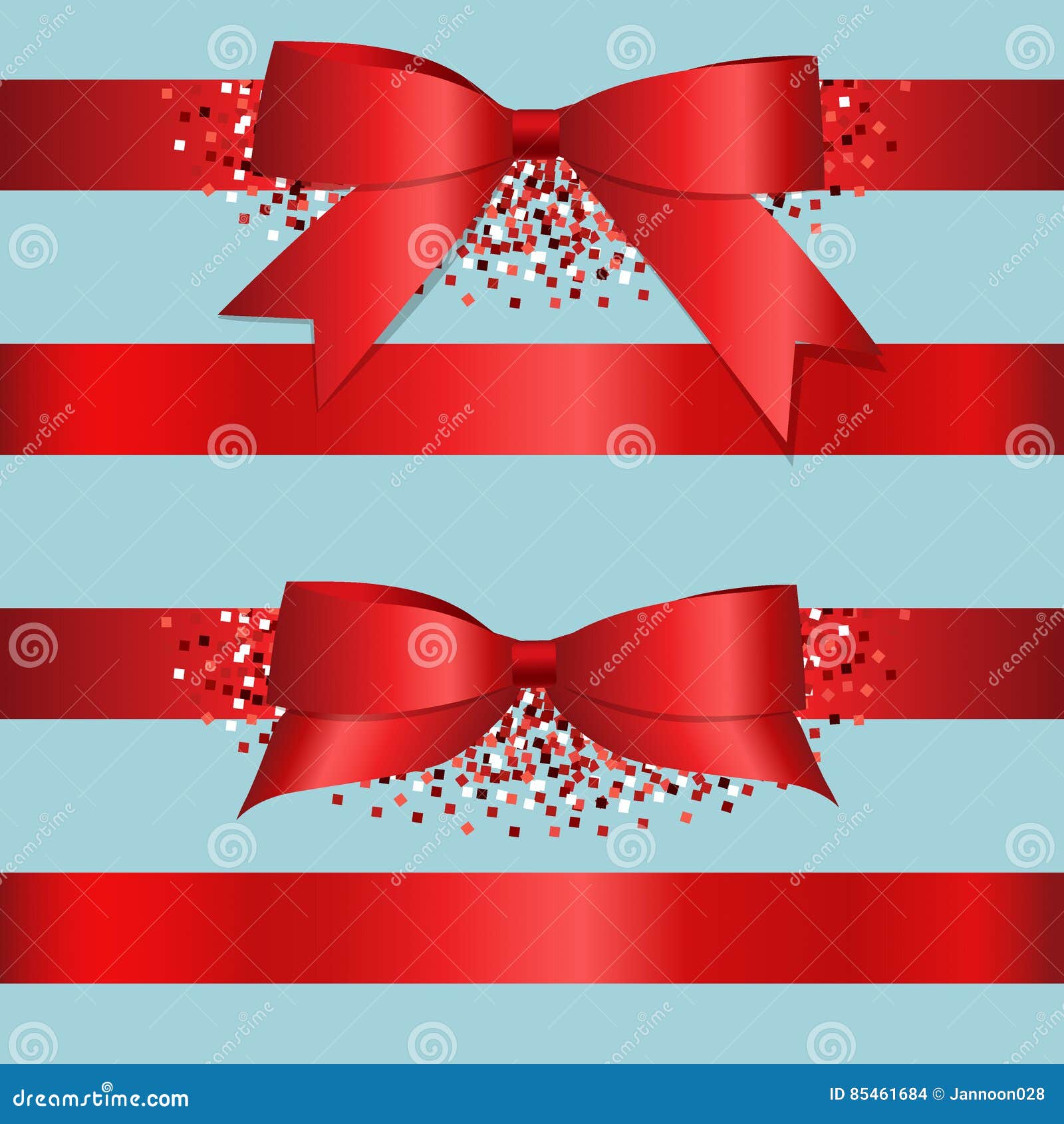Shiny Red Ribbon. Vector Illustration Stock Vector - Illustration of ...