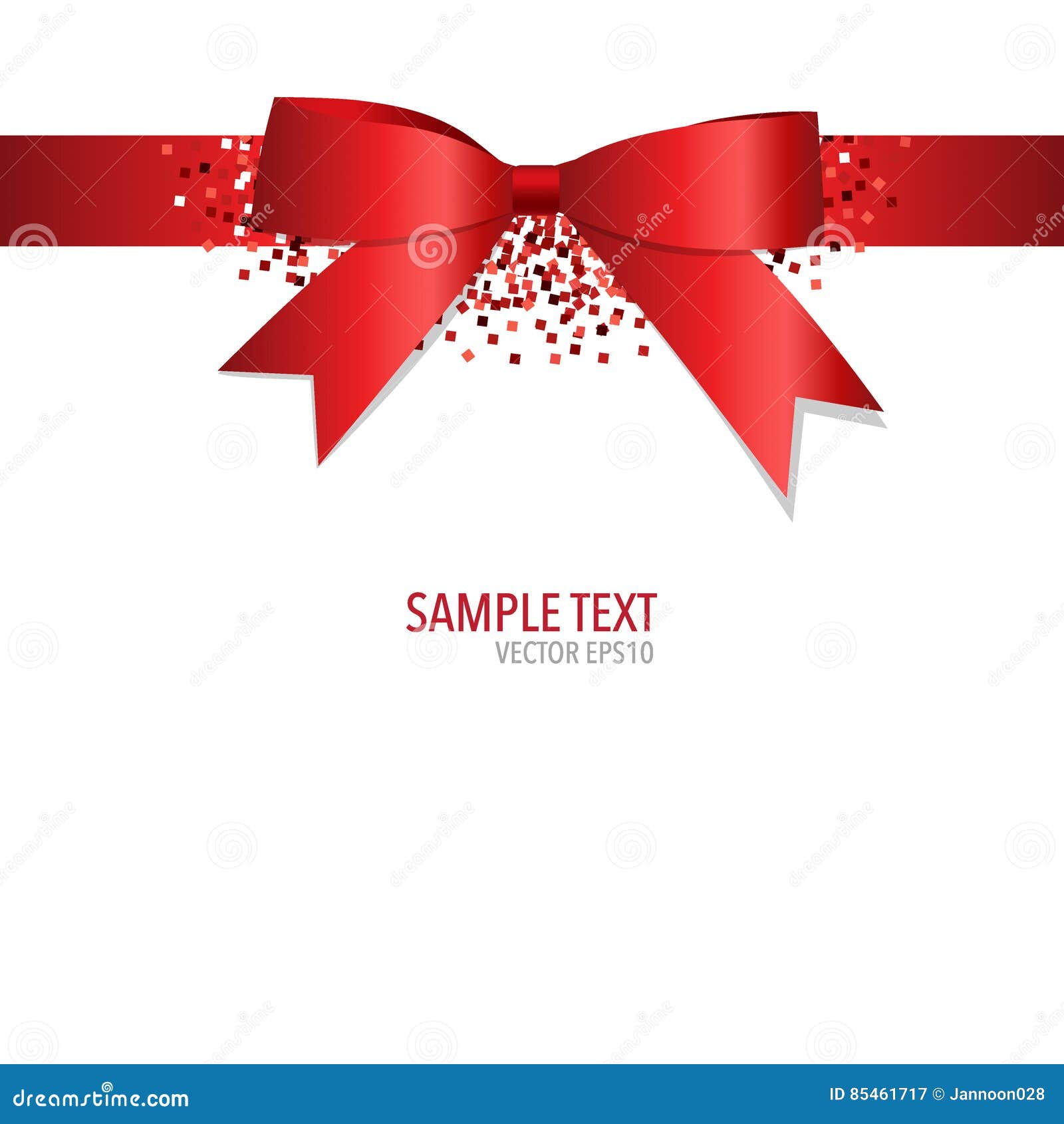 Shiny Red Ribbon. Vector Illustration Stock Vector - Illustration of ...