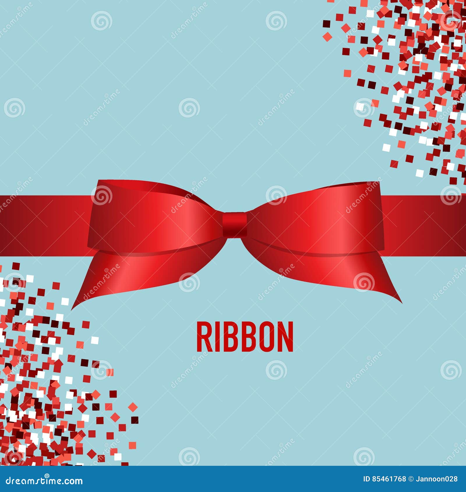 Shiny Red Ribbon. Vector Illustration Stock Vector - Illustration of ...