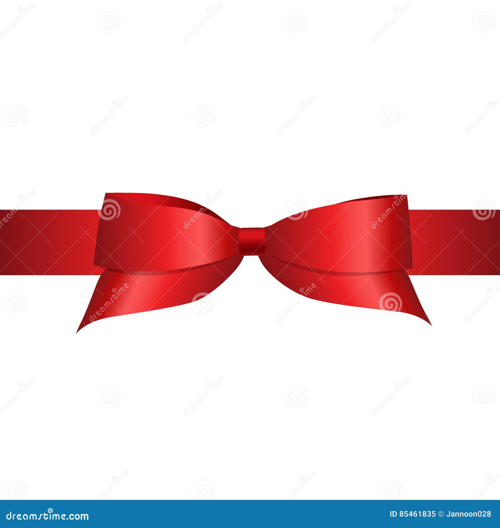 Shiny Red Ribbon. Vector Illustration Stock Vector - Illustration of ...