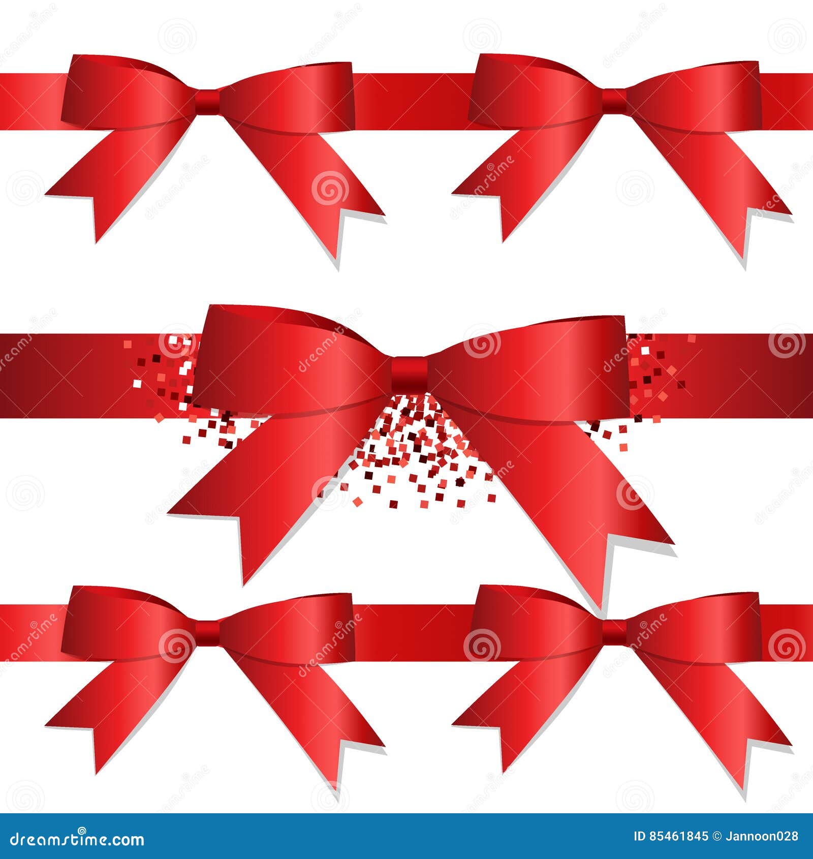 Shiny Red Ribbon. Vector Illustration Stock Vector - Illustration of ...