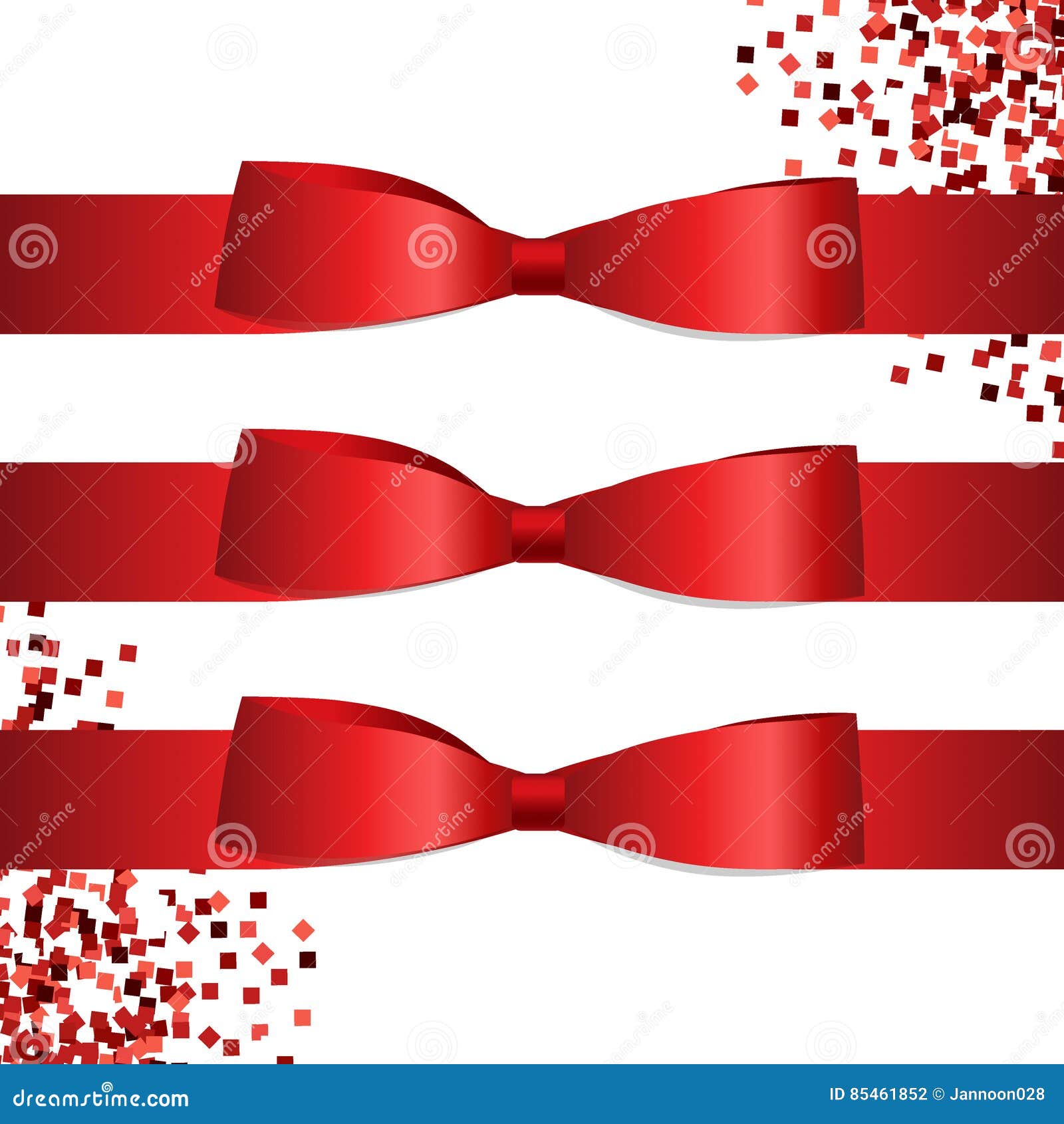 Shiny Red Ribbon. Vector Illustration Stock Vector - Illustration of ...