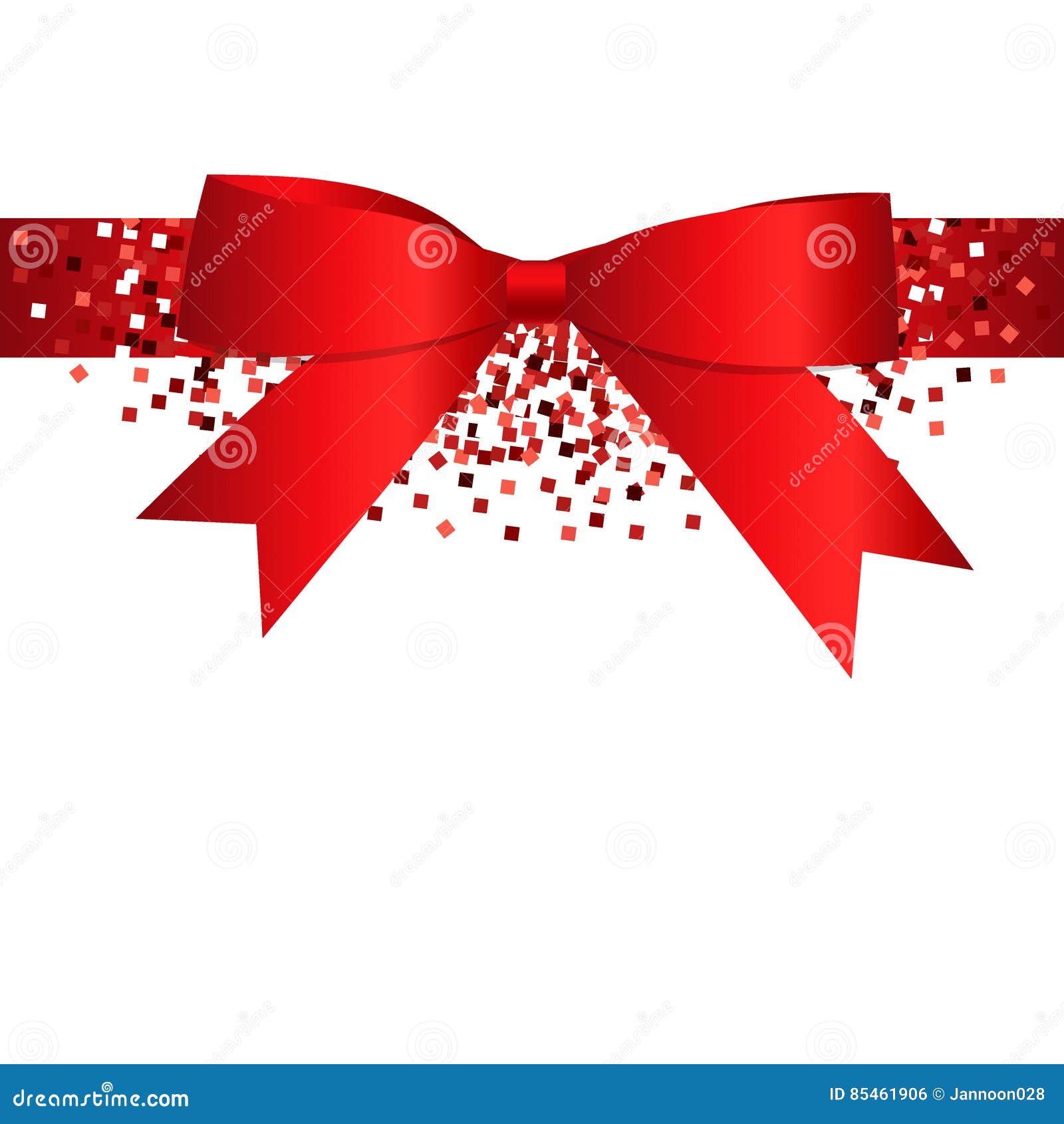 Shiny Red Ribbon. Vector Illustration Stock Vector - Illustration of ...
