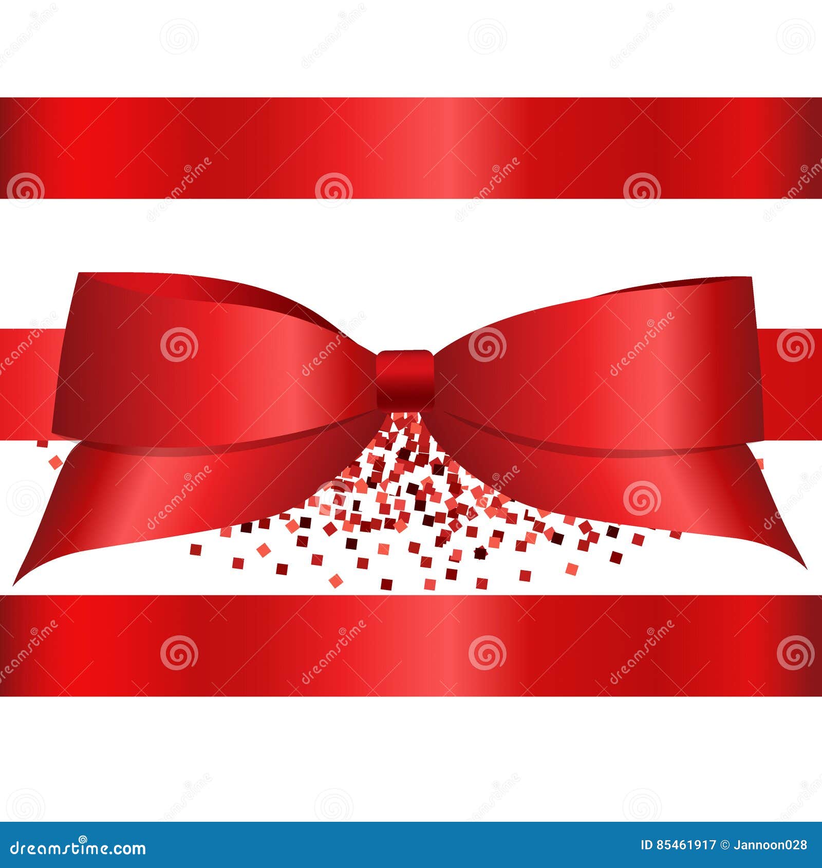 Shiny Red Ribbon. Vector Illustration Stock Vector - Illustration of ...