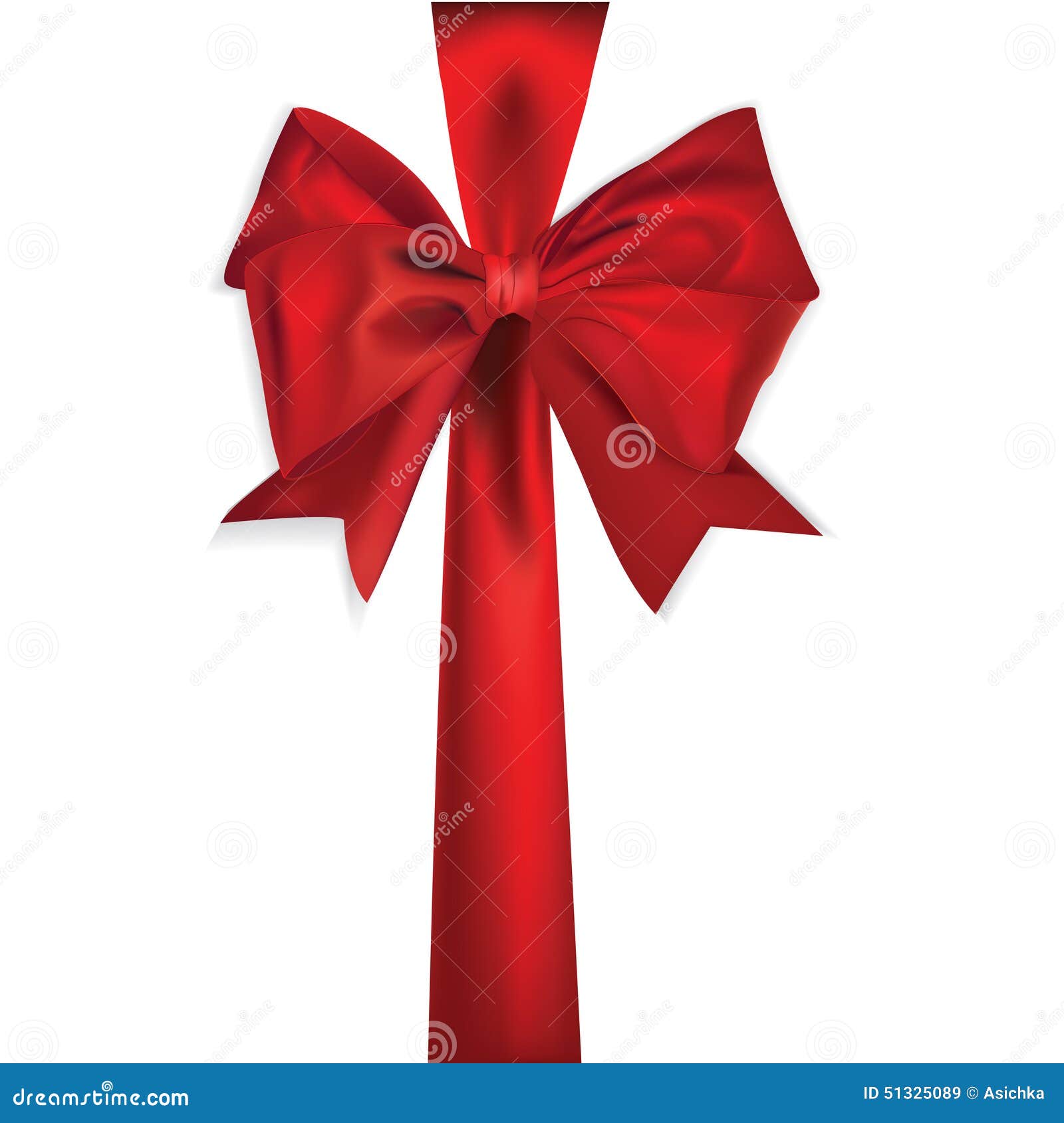 Shiny red satin ribbon stock vector. Illustration of border - 51325089