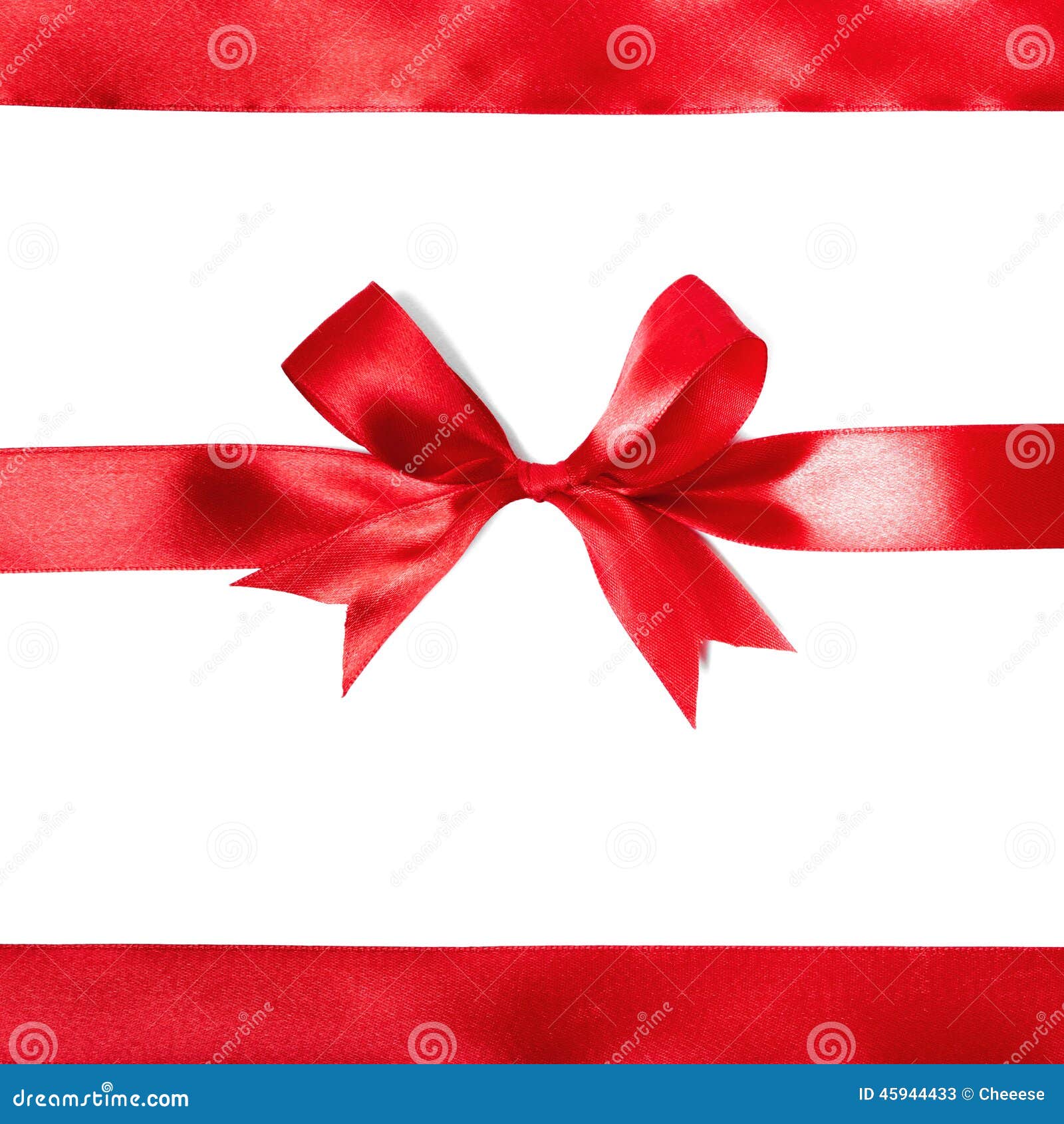 Shiny Red Satin Ribbon on White Background Stock Image - Image of ...