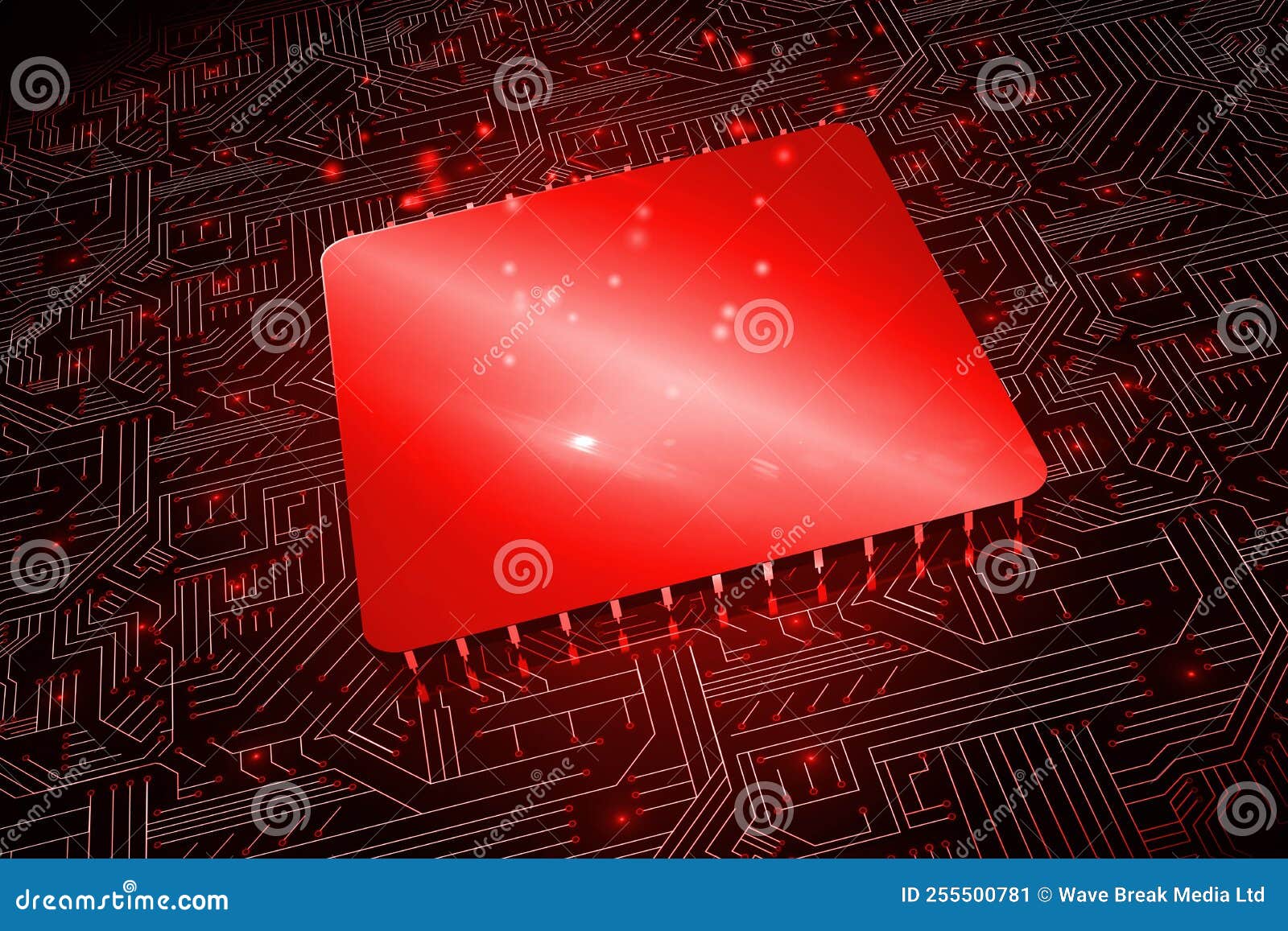 Shiny Red Square on Black Background Stock Illustration - Illustration ...