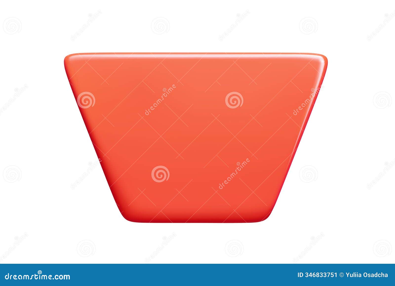 Shiny Red Trapezoid with Polished Surface. Sleek 3d Banner Stock ...