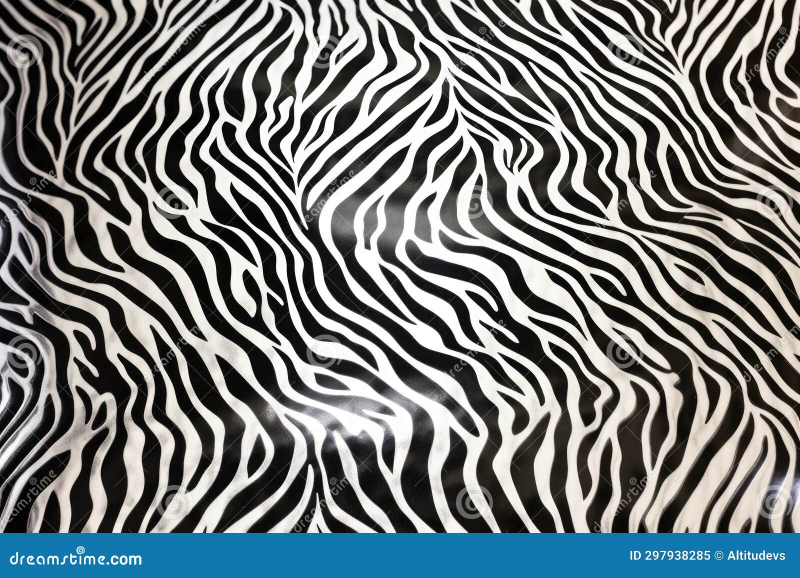 Shiny Reflective Surface with Zebra Stripe Pattern Stock Image - Image ...