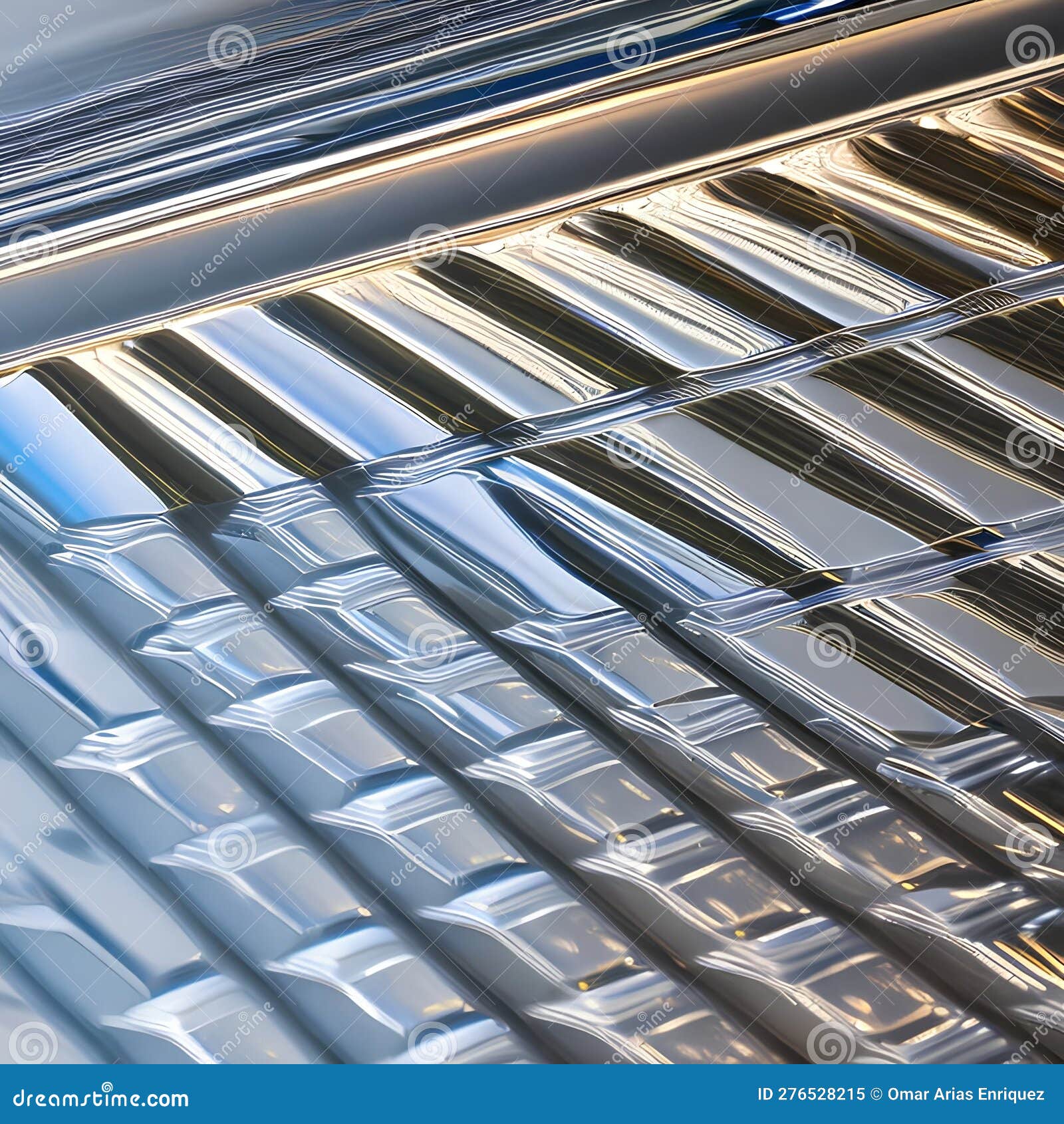 A Shiny and Reflective Texture with Metallic Surfaces and Chrome ...