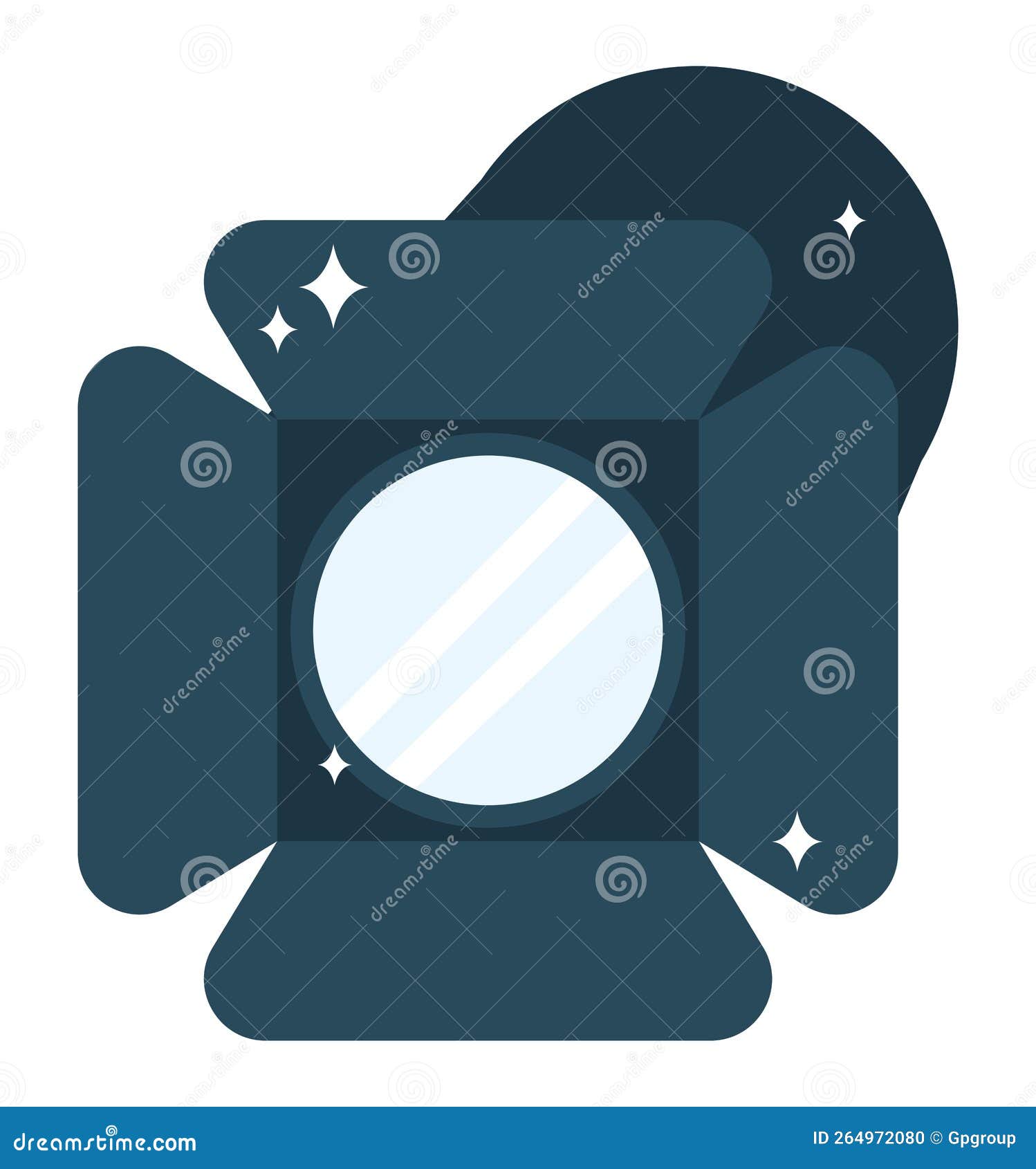Shiny Reflector Design Vector Illustration | CartoonDealer.com #264972080