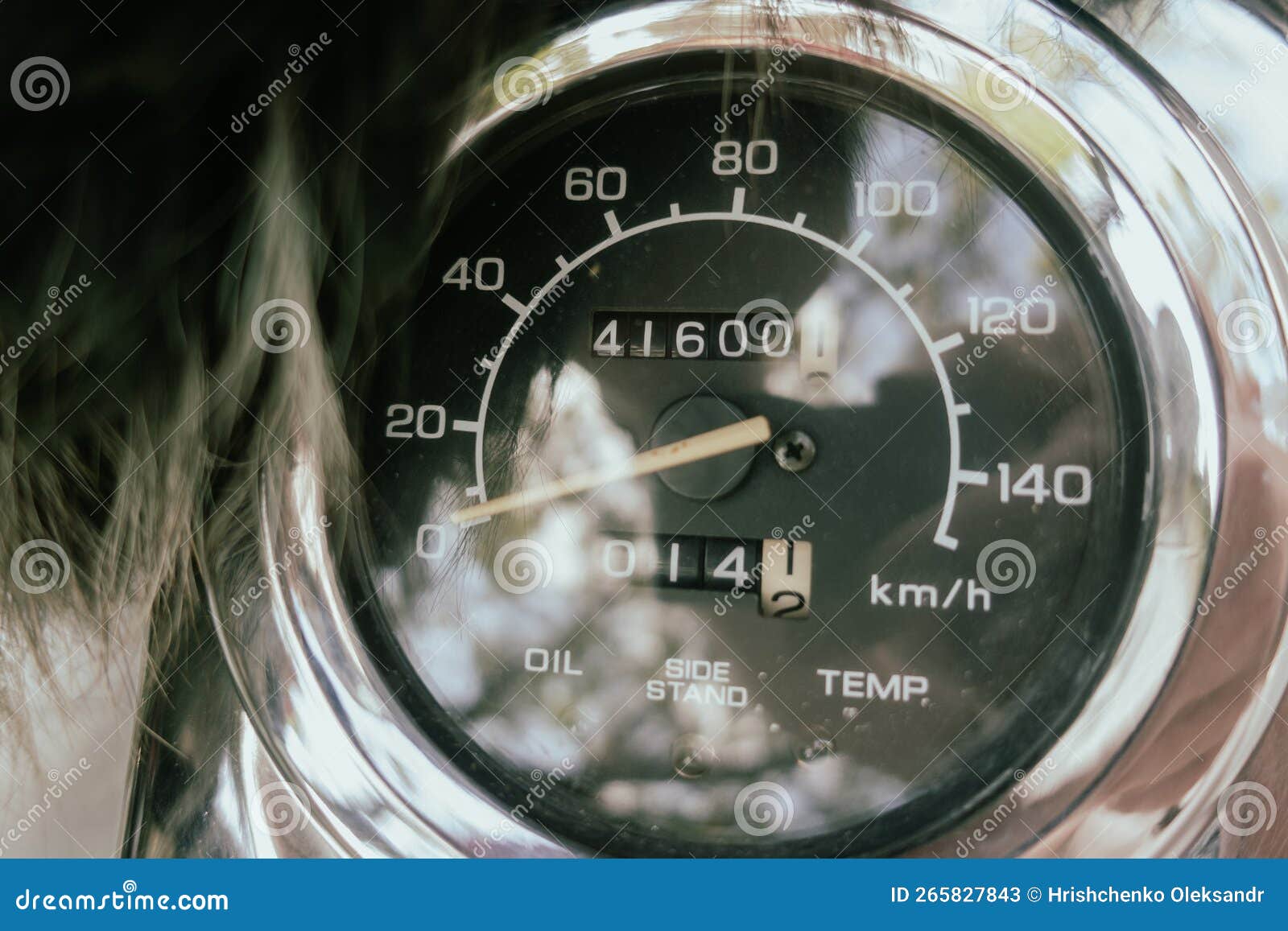 Shiny Retrobike Speedometer with an Arrow Stock Image - Image of ...
