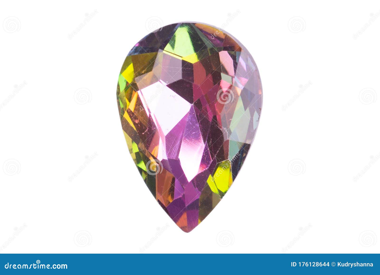 Shiny Rhinestones Isolated on White Background, Gemstone Stock Photo ...