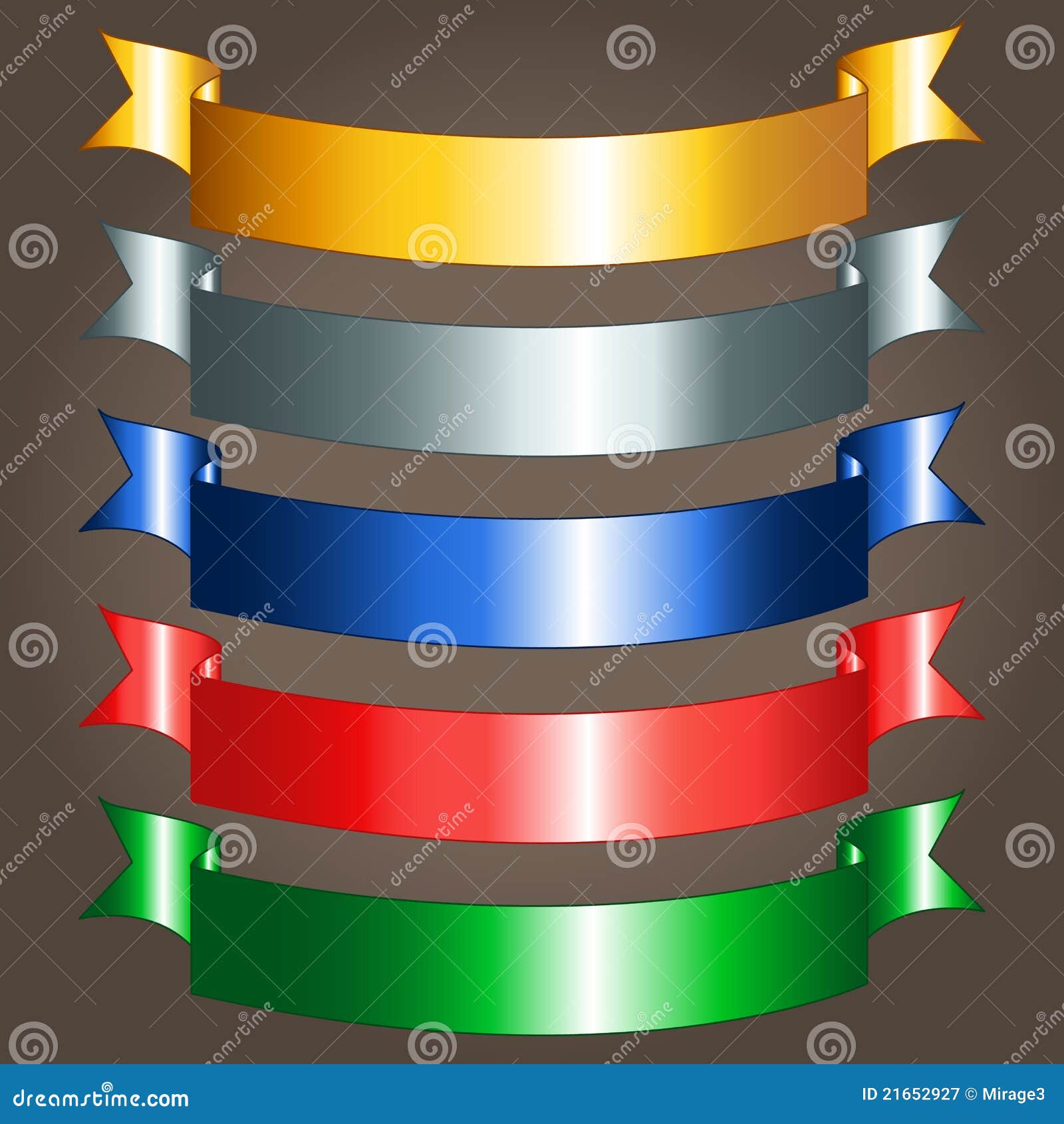 Shiny ribbon banners stock vector. Illustration of green - 21652927