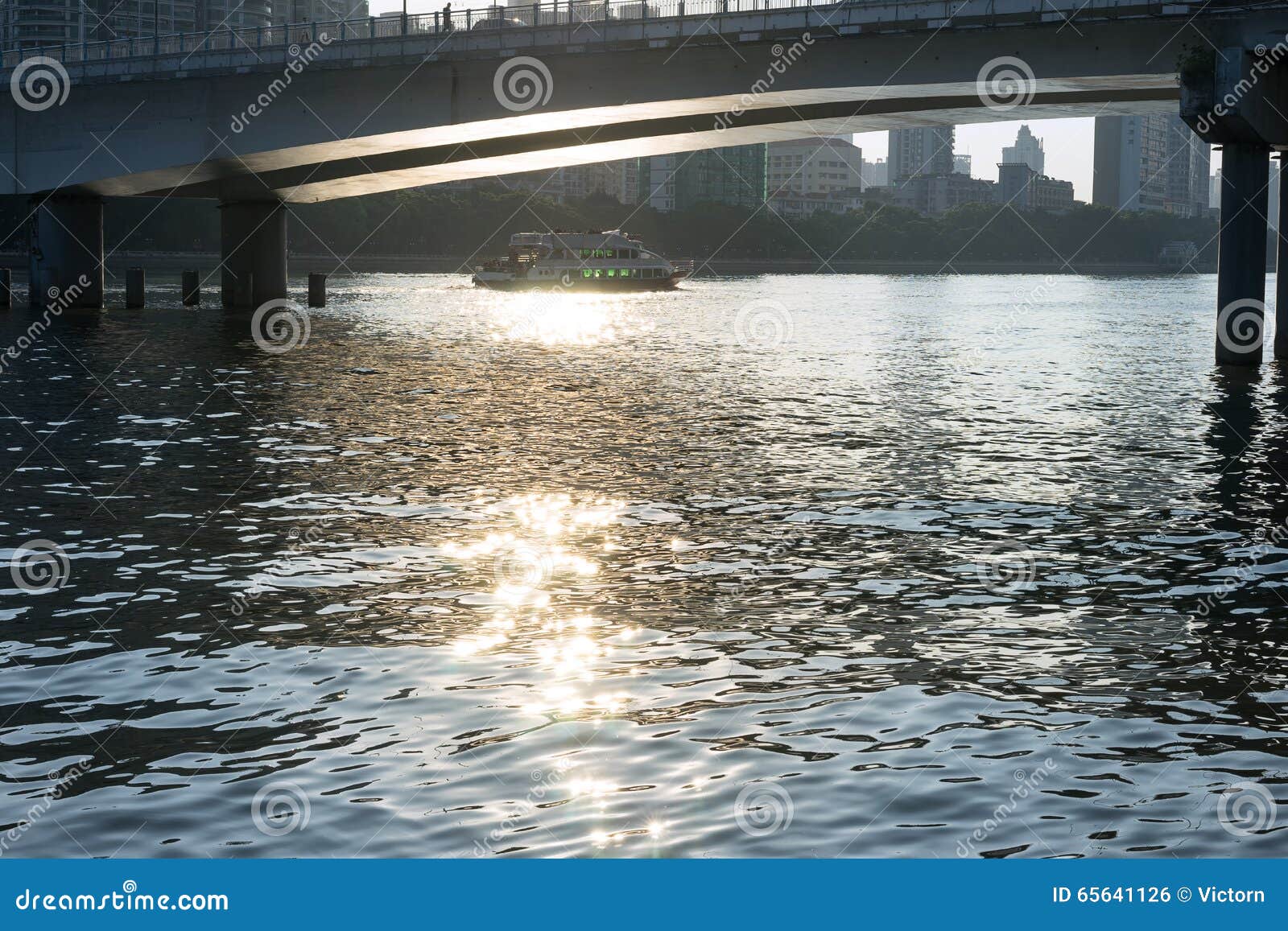 Shiny river stock photo. Image of ship, architecture - 65641126