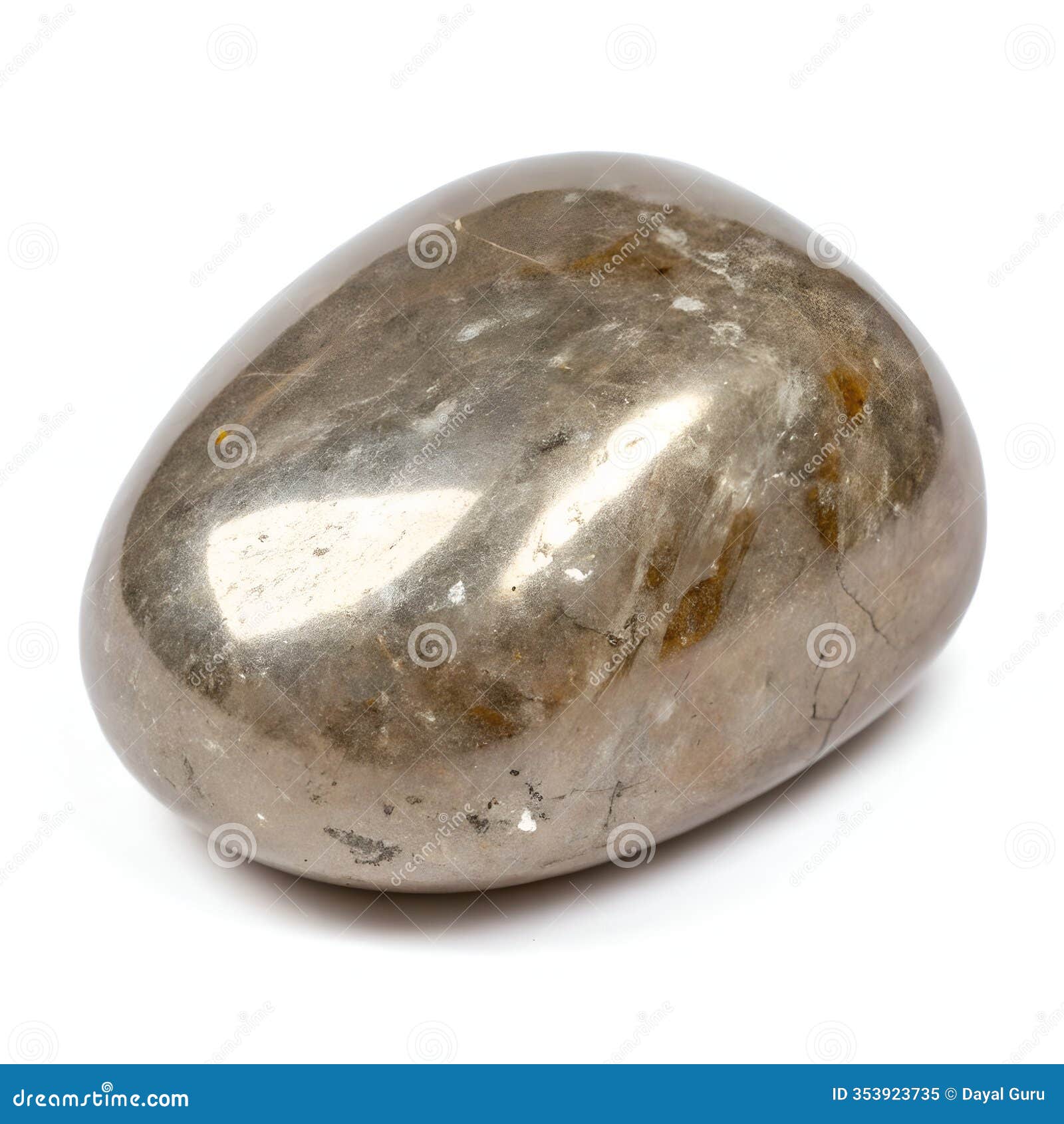Shiny Rock Stone Isolated on White Background Stock Illustration ...