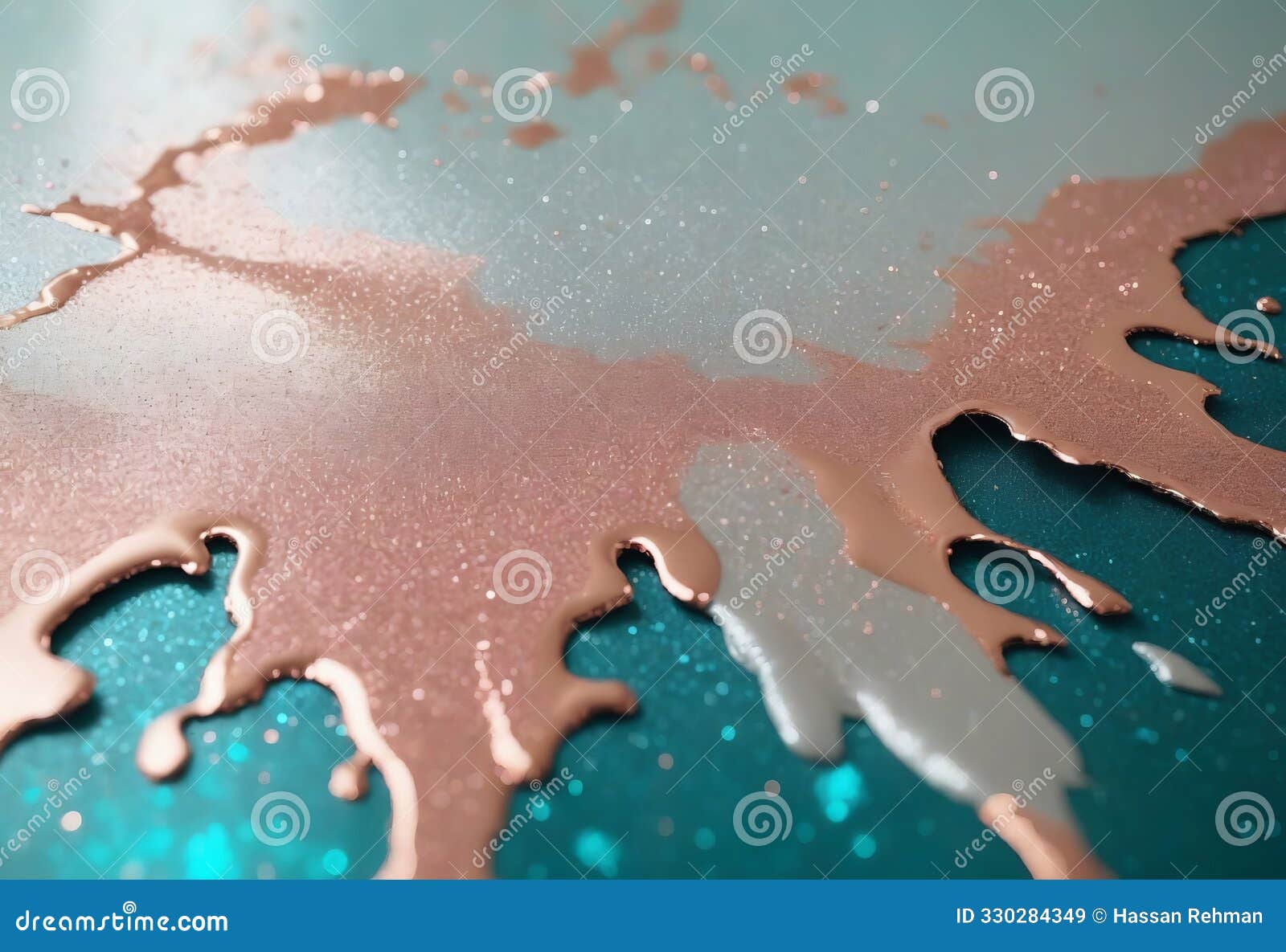 Shiny Rose Gold Background. Dripping Glitter Texture. Digital Paper ...