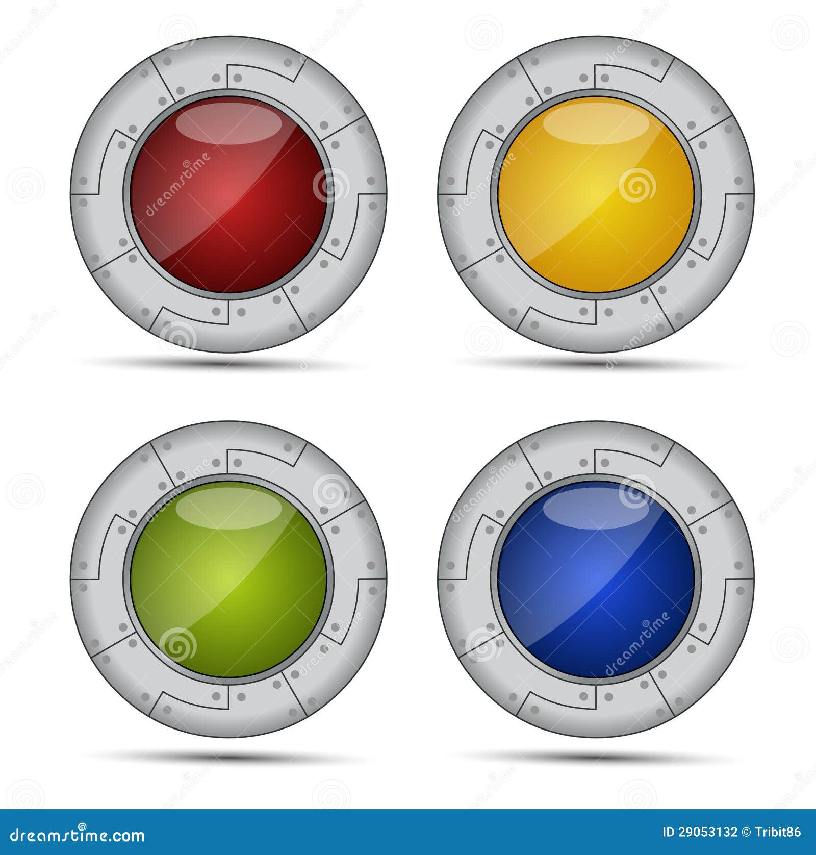 Shiny round icons stock vector. Illustration of button - 29053132