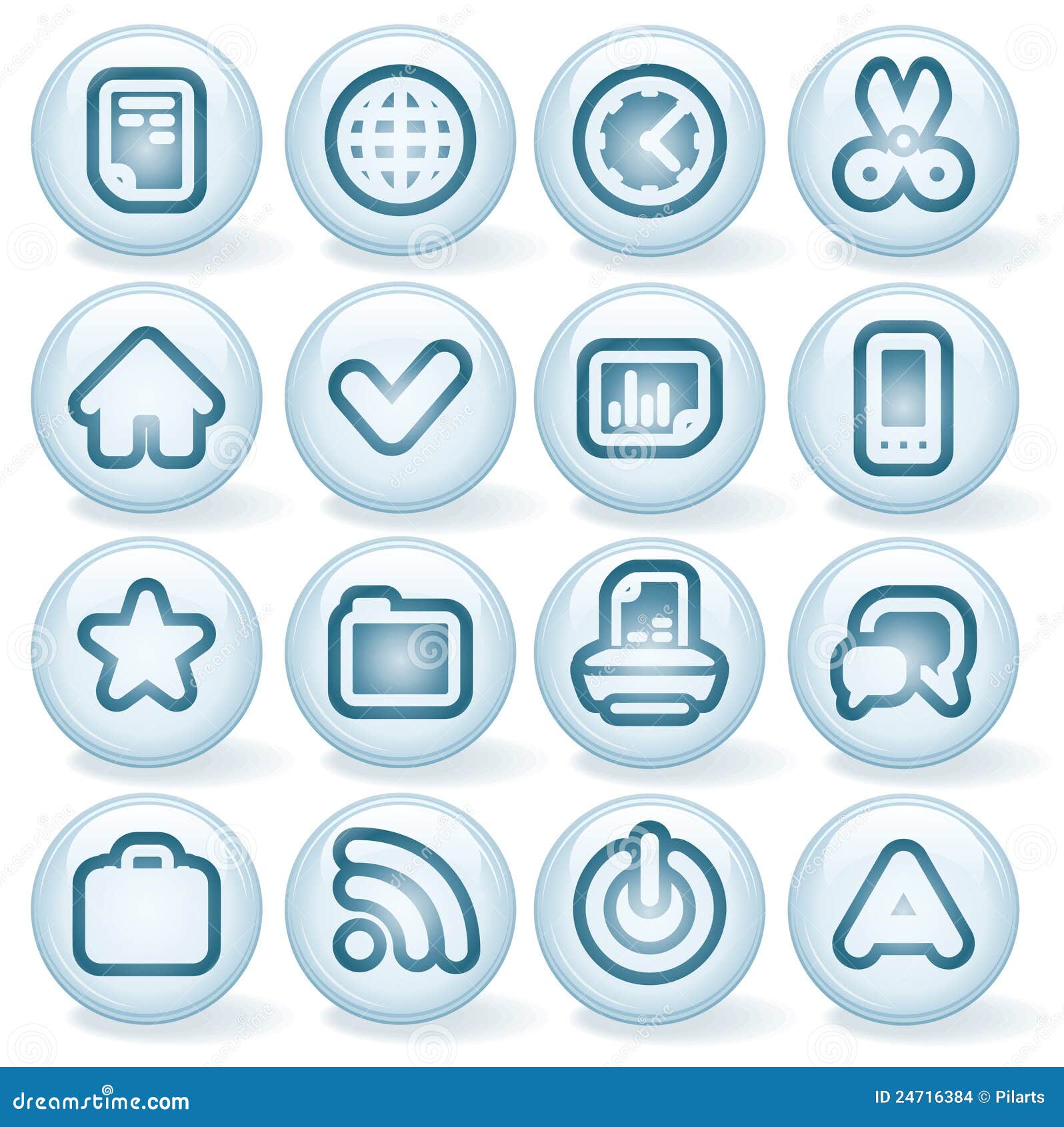 Shiny Round Icons #3 stock vector. Illustration of cartoon - 24716384