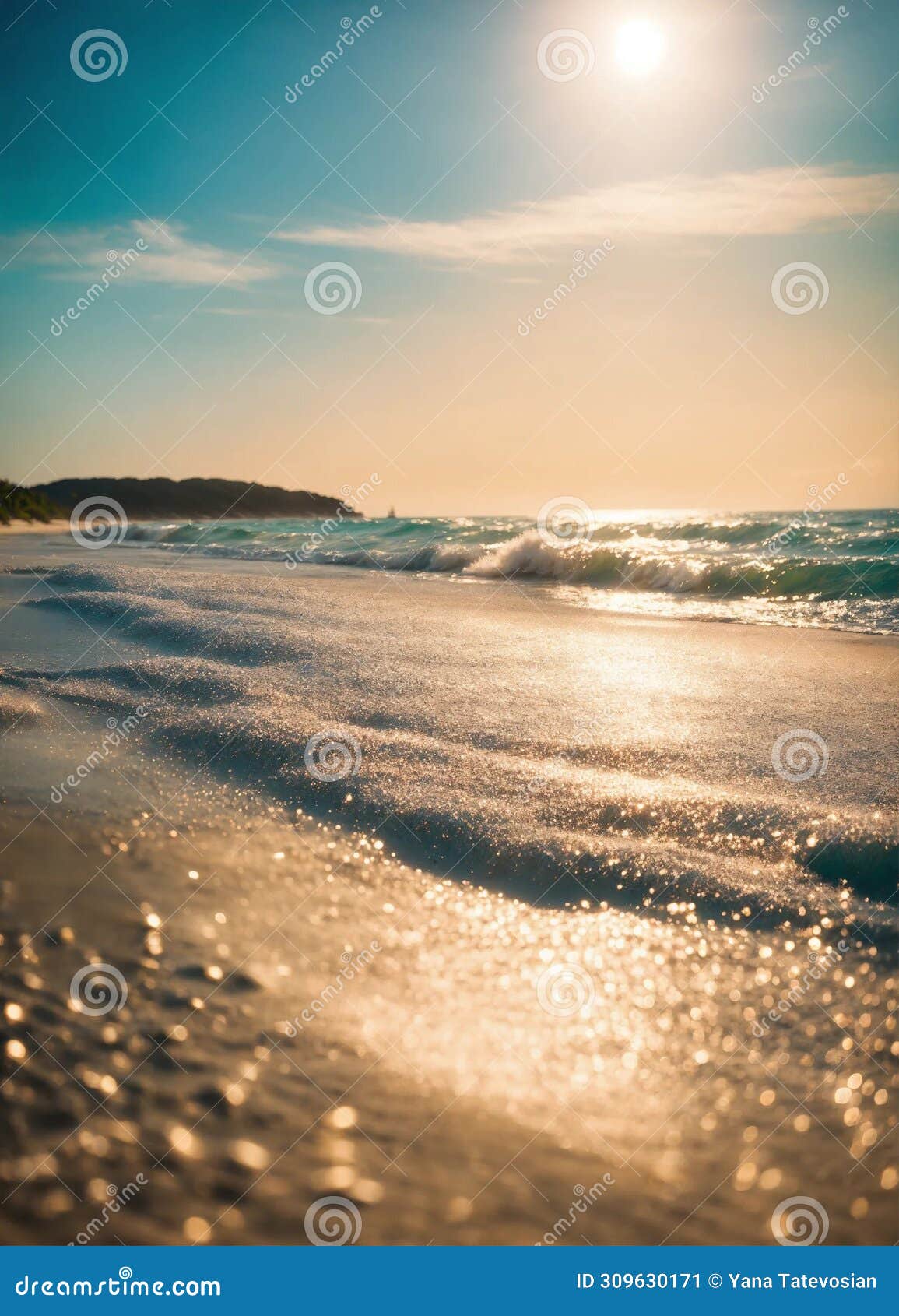 Shiny Sand on the Seashore Close-up. Selective Focus Stock Image ...
