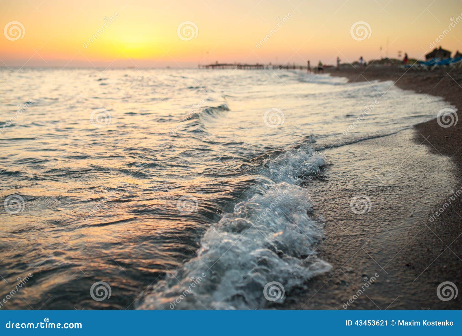 Shiny Sea Waves on the Beach Stock Image - Image of beautiful ...