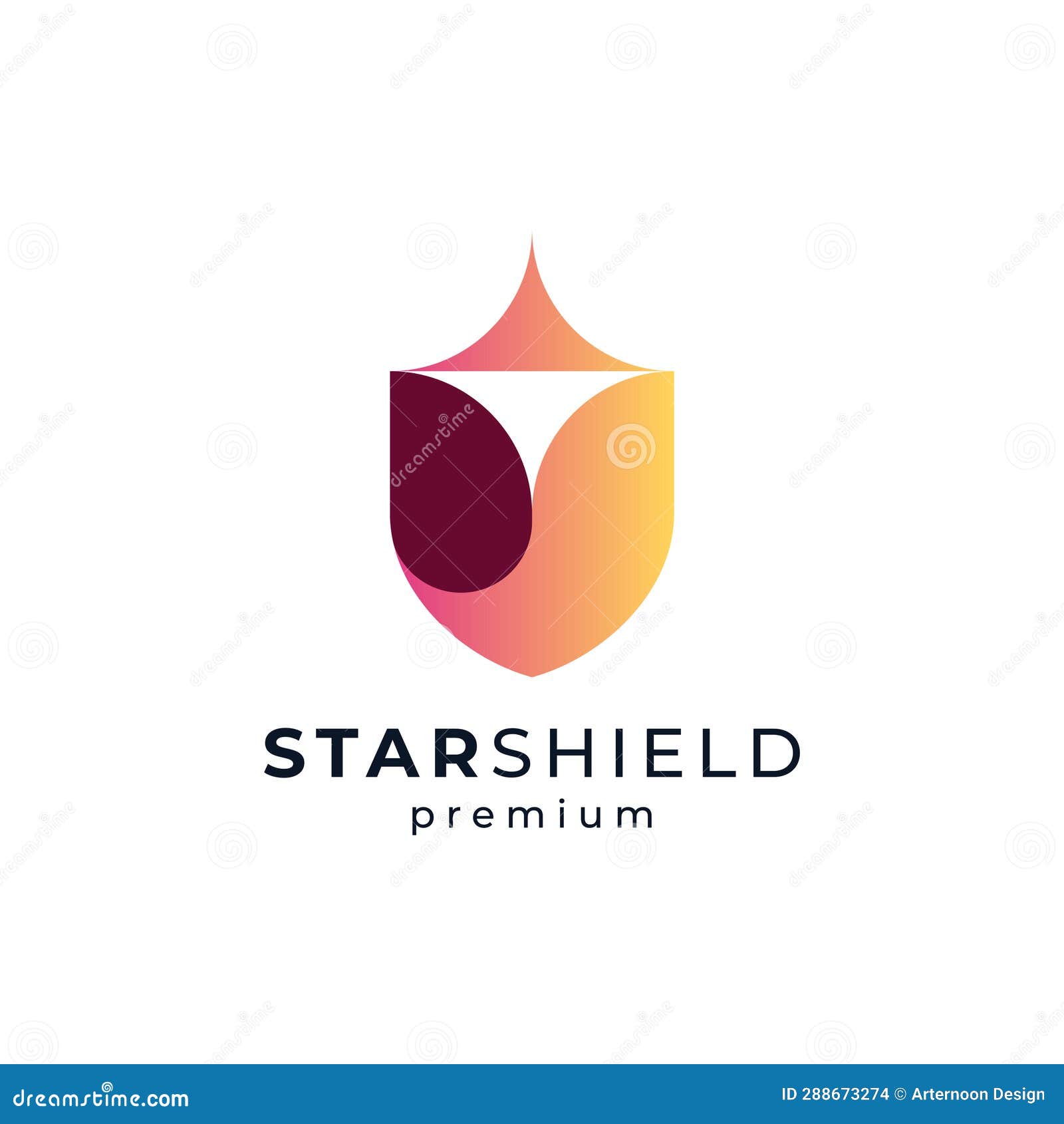 Shiny Security and Protection Logo Design with Shield and Star Stock ...