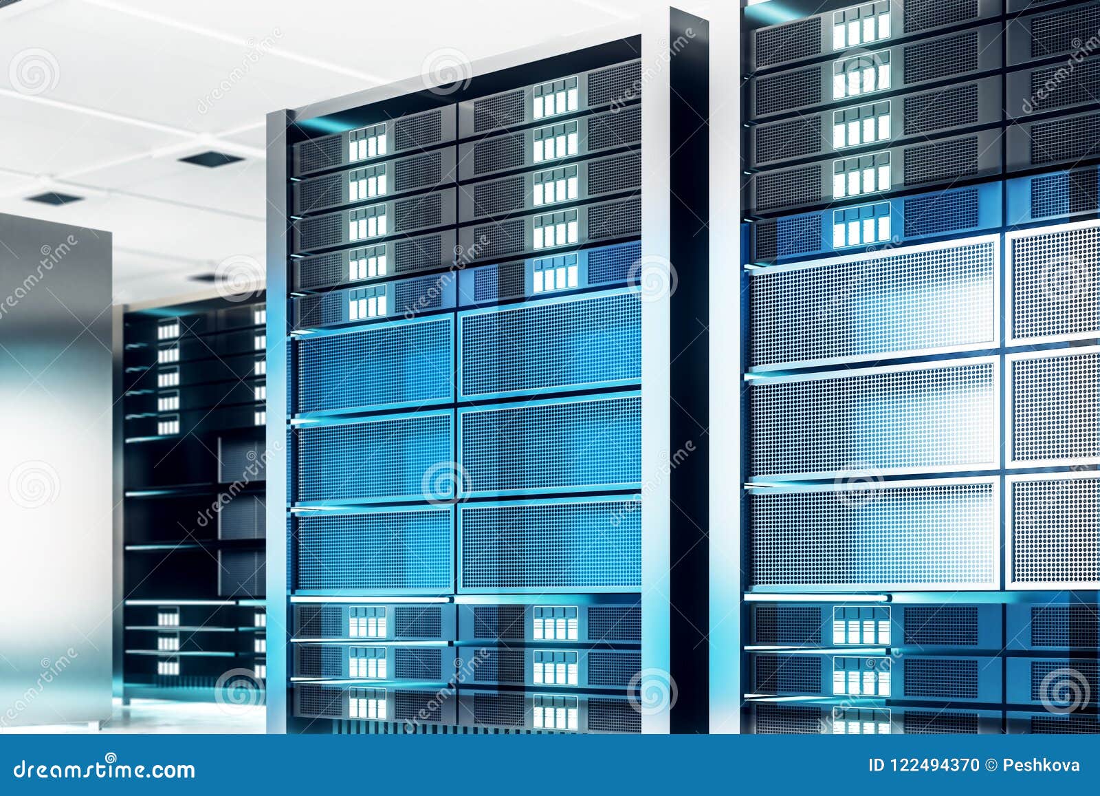 Shiny Server Room Background Stock Illustration - Illustration of ...