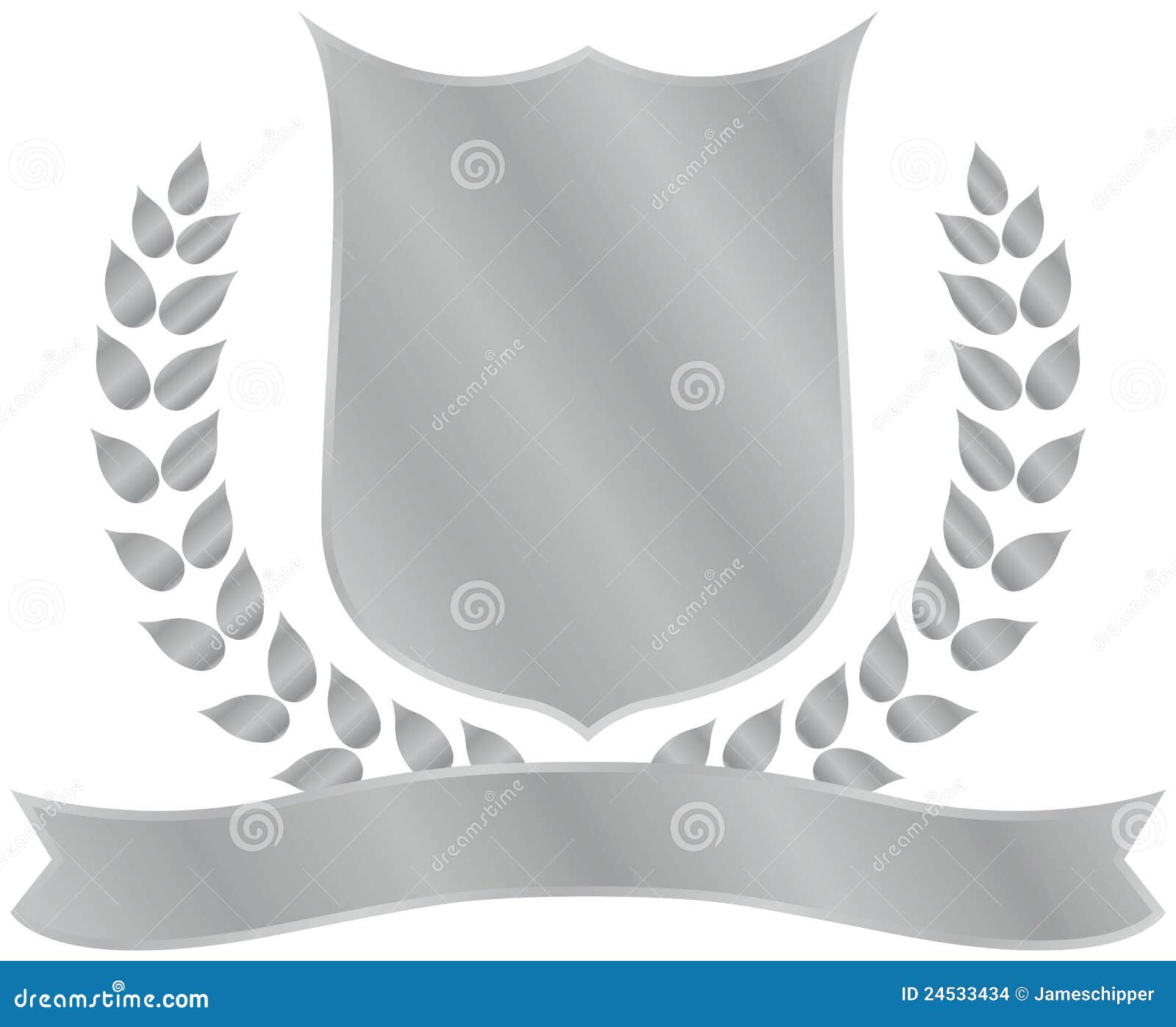 Shiny shield crest stock vector. Illustration of emblem - 24533434