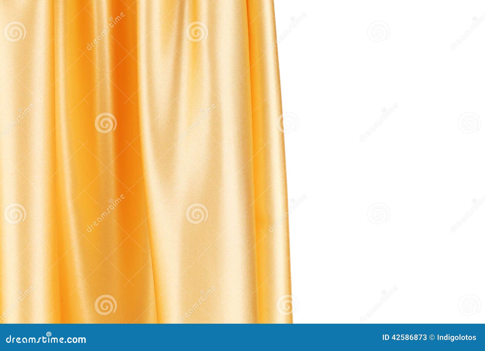 Shiny silk orange drapery. stock image. Image of curtain - 42586873