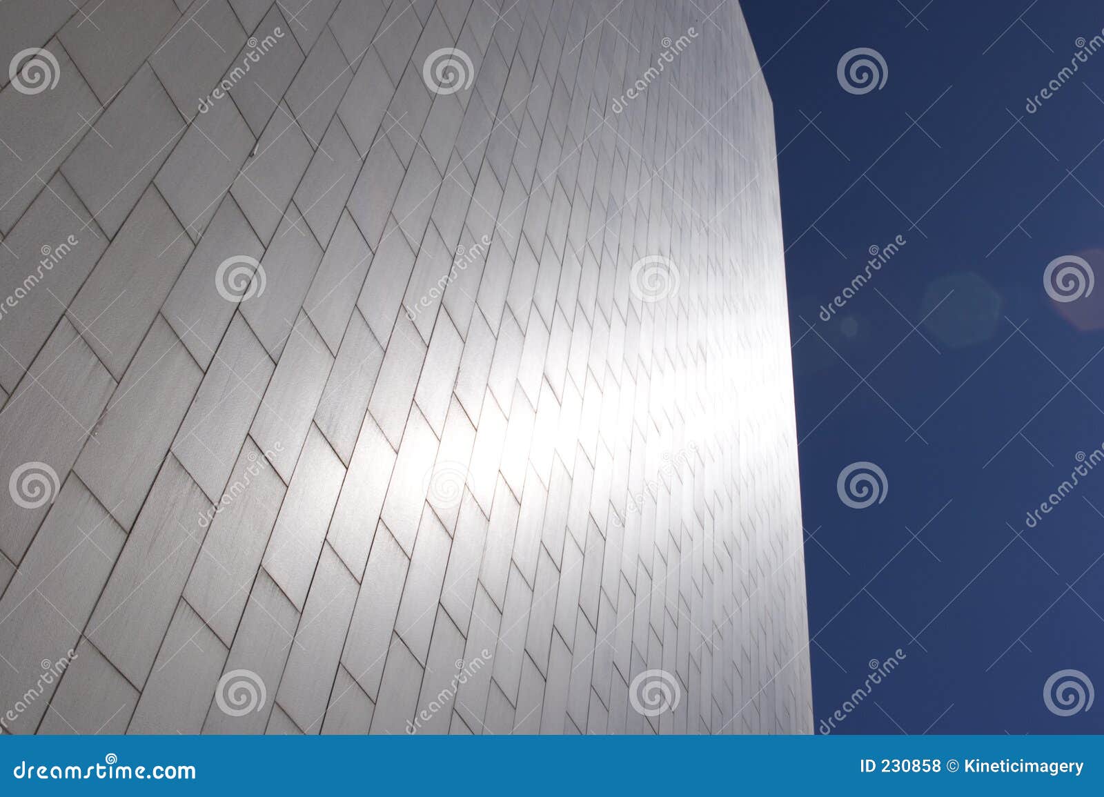 Shiny silver building stock photo. Image of high, architectural - 230858