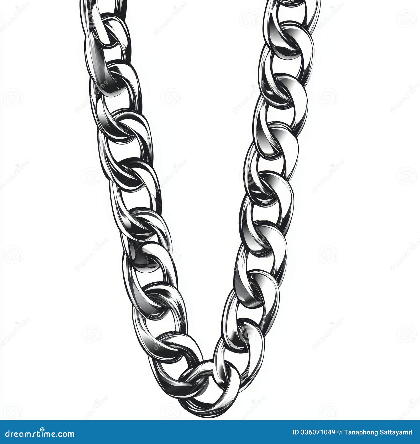 Shiny Silver Chain Clipart stock illustration. Illustration of white ...