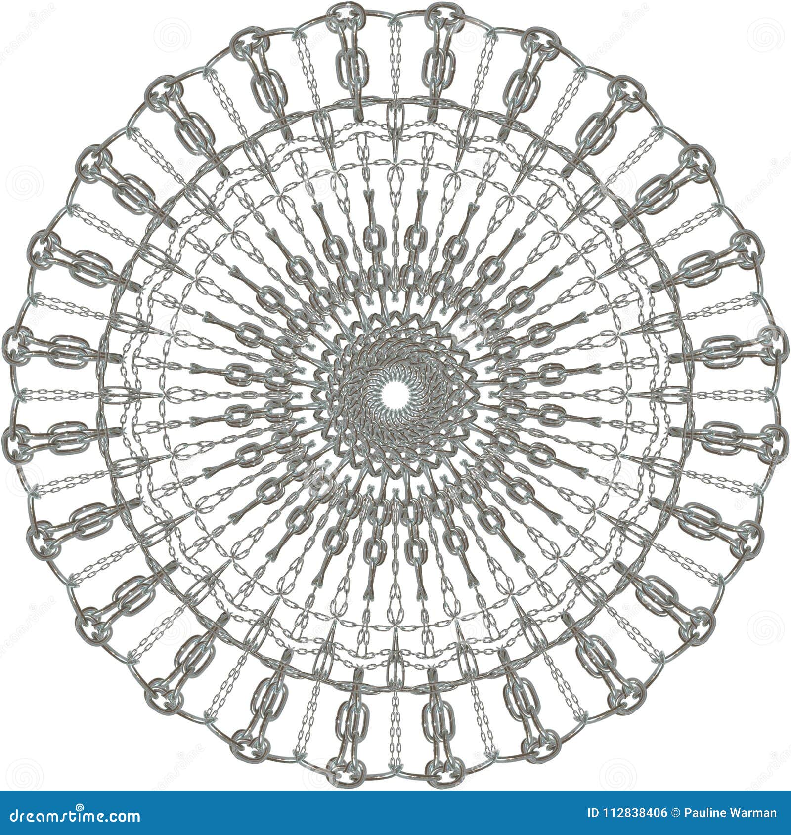 Shiny Silver Chain Mandala Vector Stock Vector - Illustration of ...