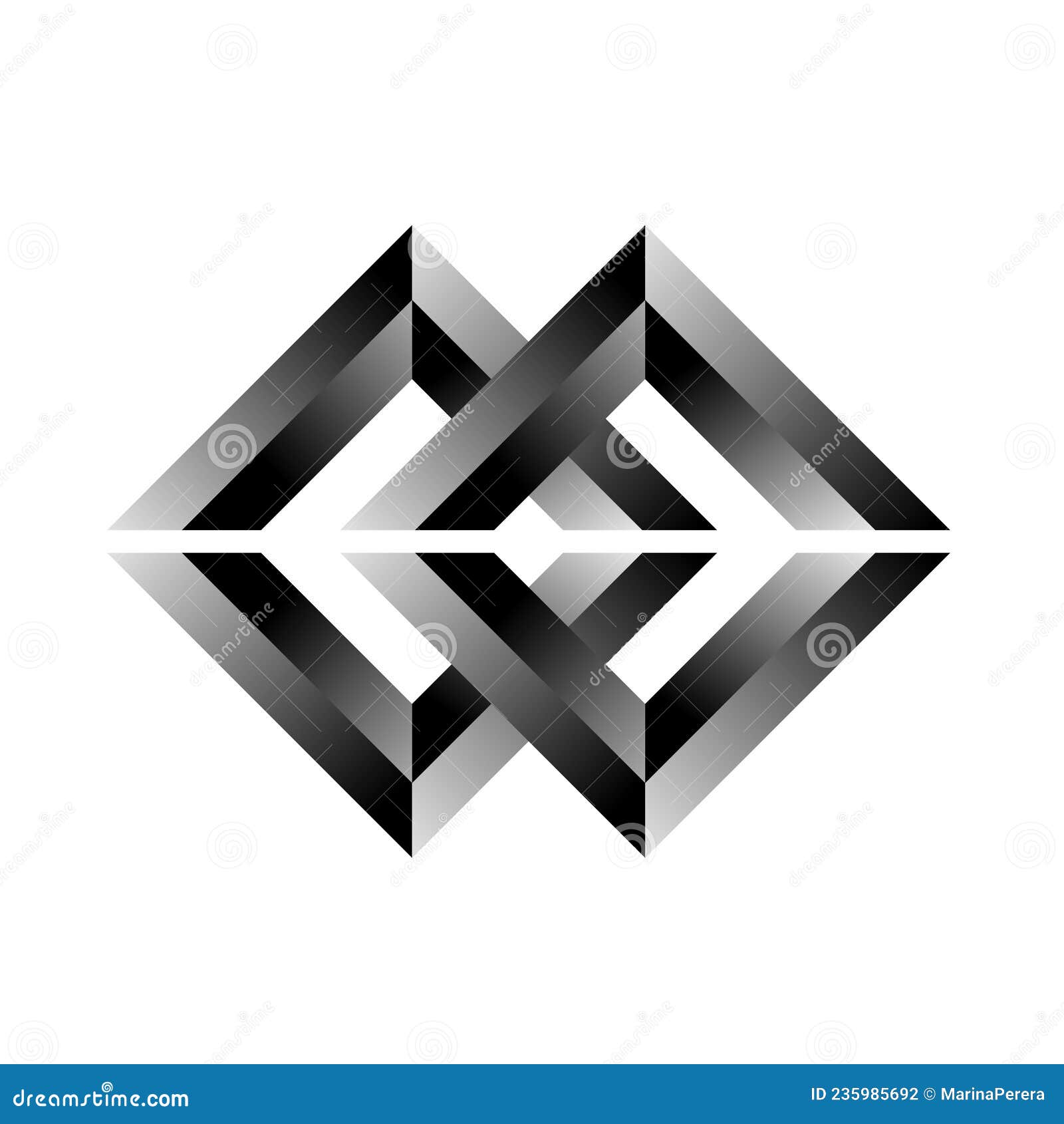 Shiny Silver Color Diamond Shape Icon Stock Vector - Illustration of ...