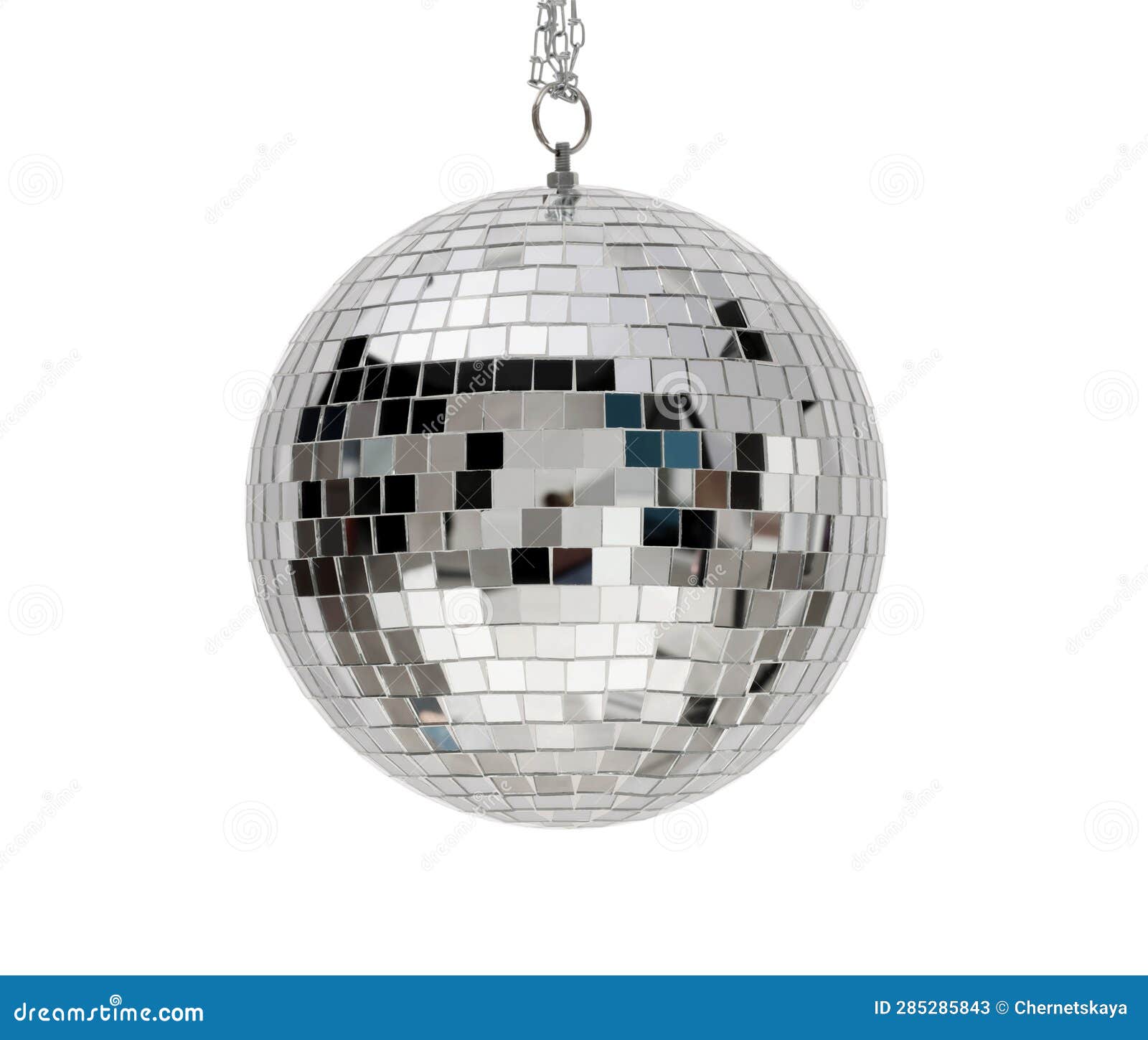 Shiny Silver Disco Ball Isolated on White Stock Image - Image of ball ...