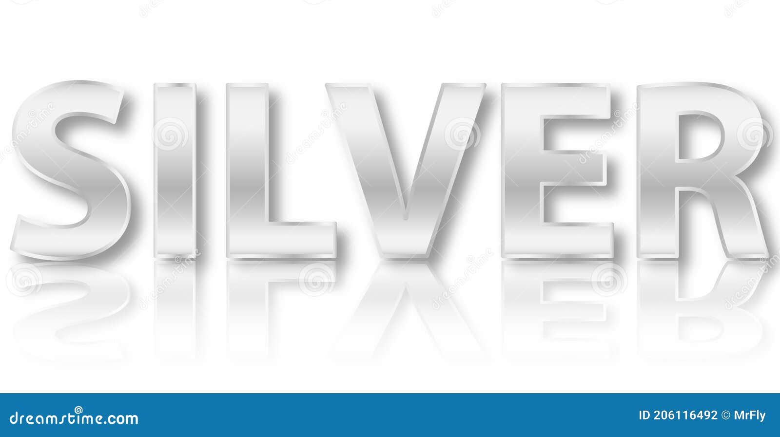 Shiny Silver Letters with Reflection, Vector Illustration Stock Vector ...